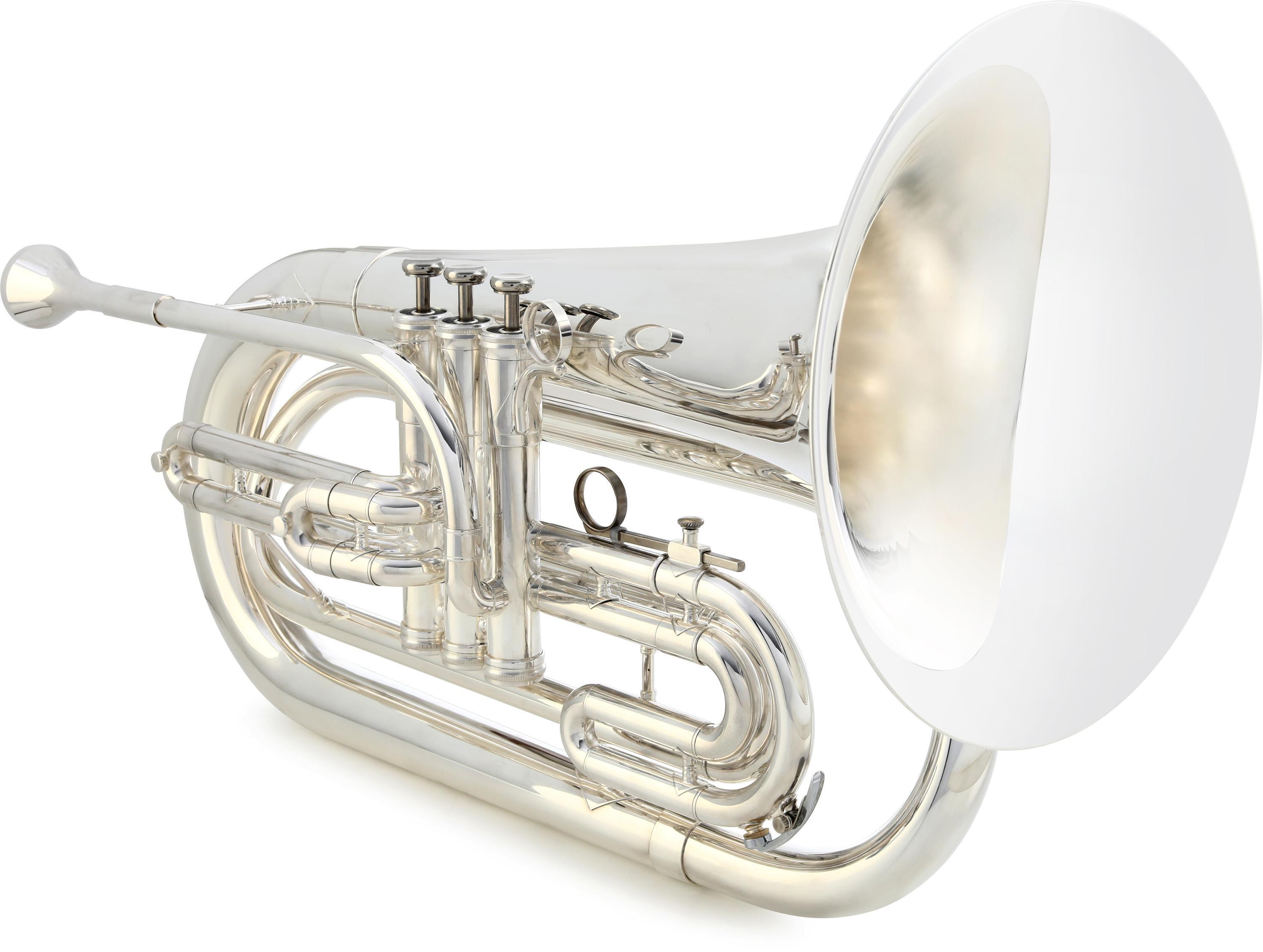 King 1124SP Ultimate Marching Baritone Horn - Silver Plated | Sweetwater