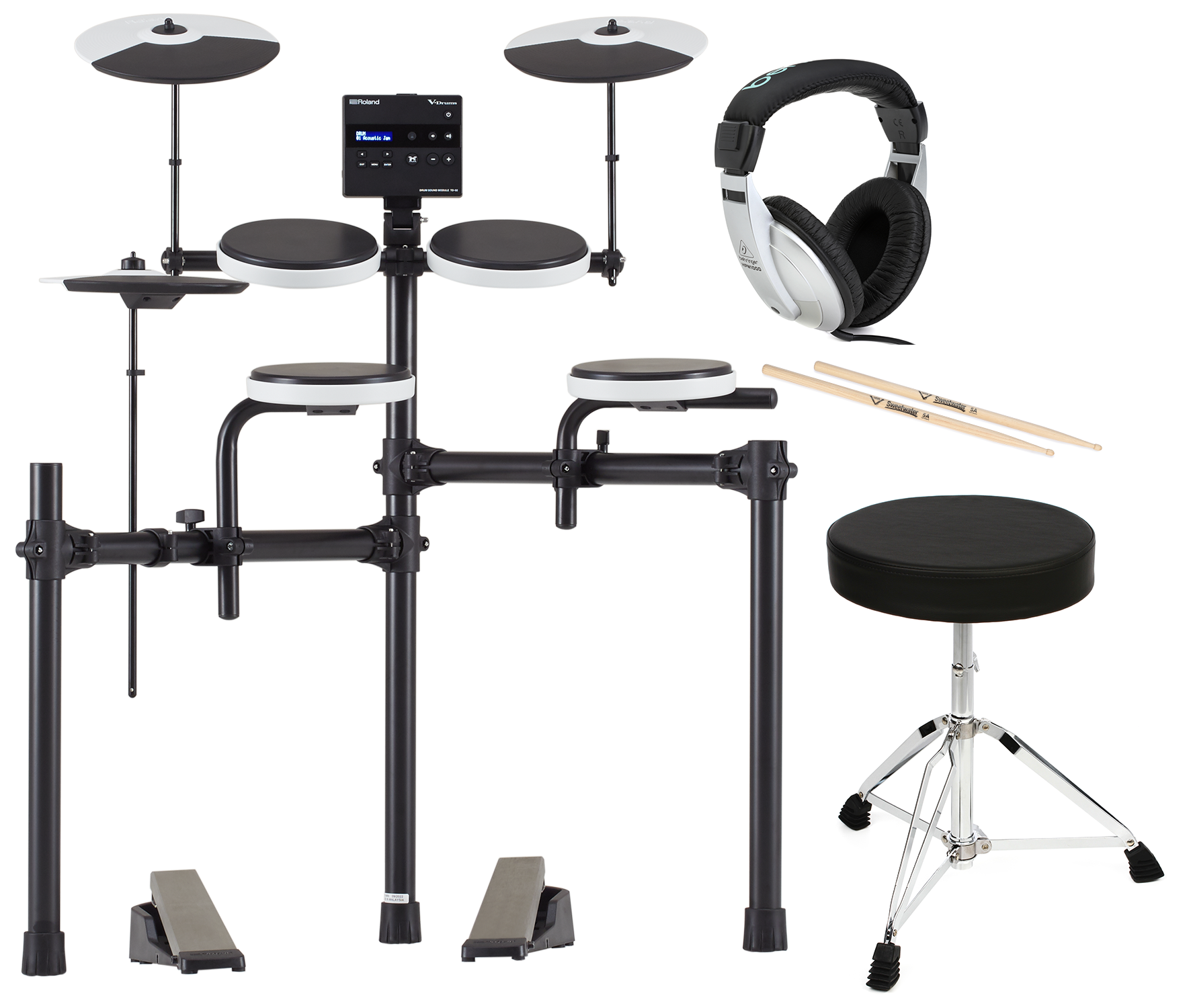 Roland V-Drums TD-02K Electronic Drum Set Essentials Bundle | Sweetwater