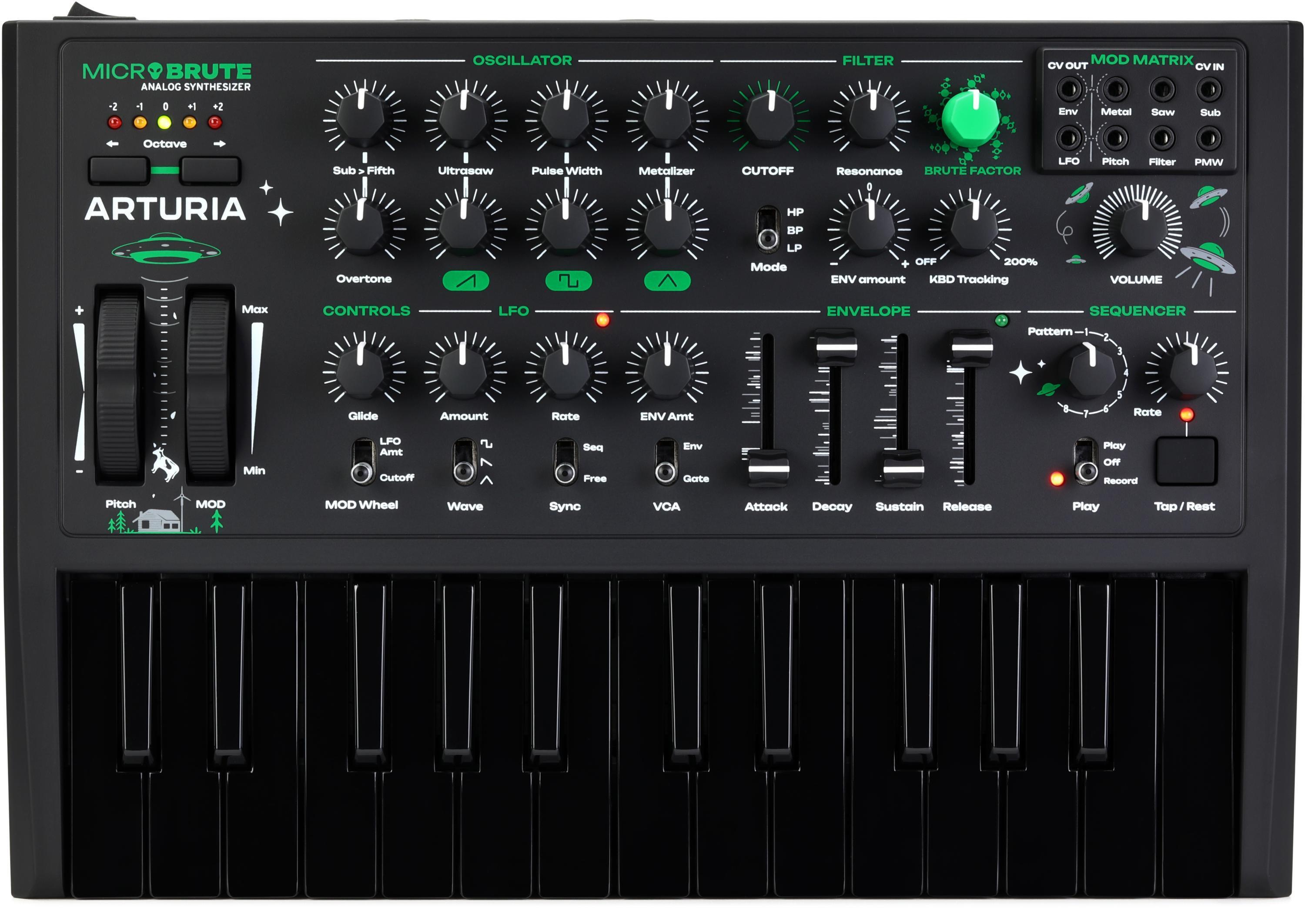 Arturia MicroBrute Analog Synthesizer - UFO | Sweetwater