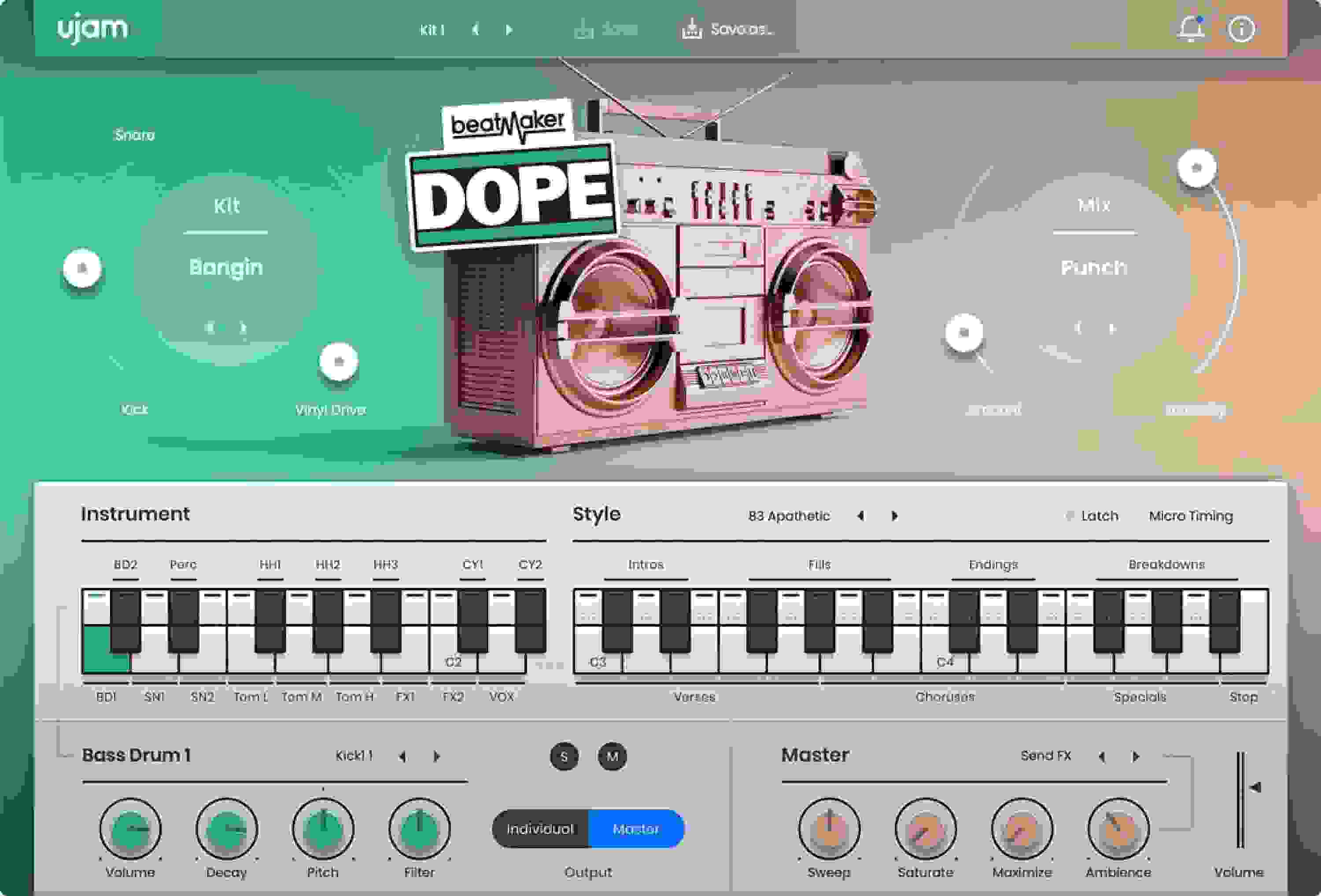 UJAM Beatmaker Dope 2 Hip-hop Beat Creation Software | Sweetwater