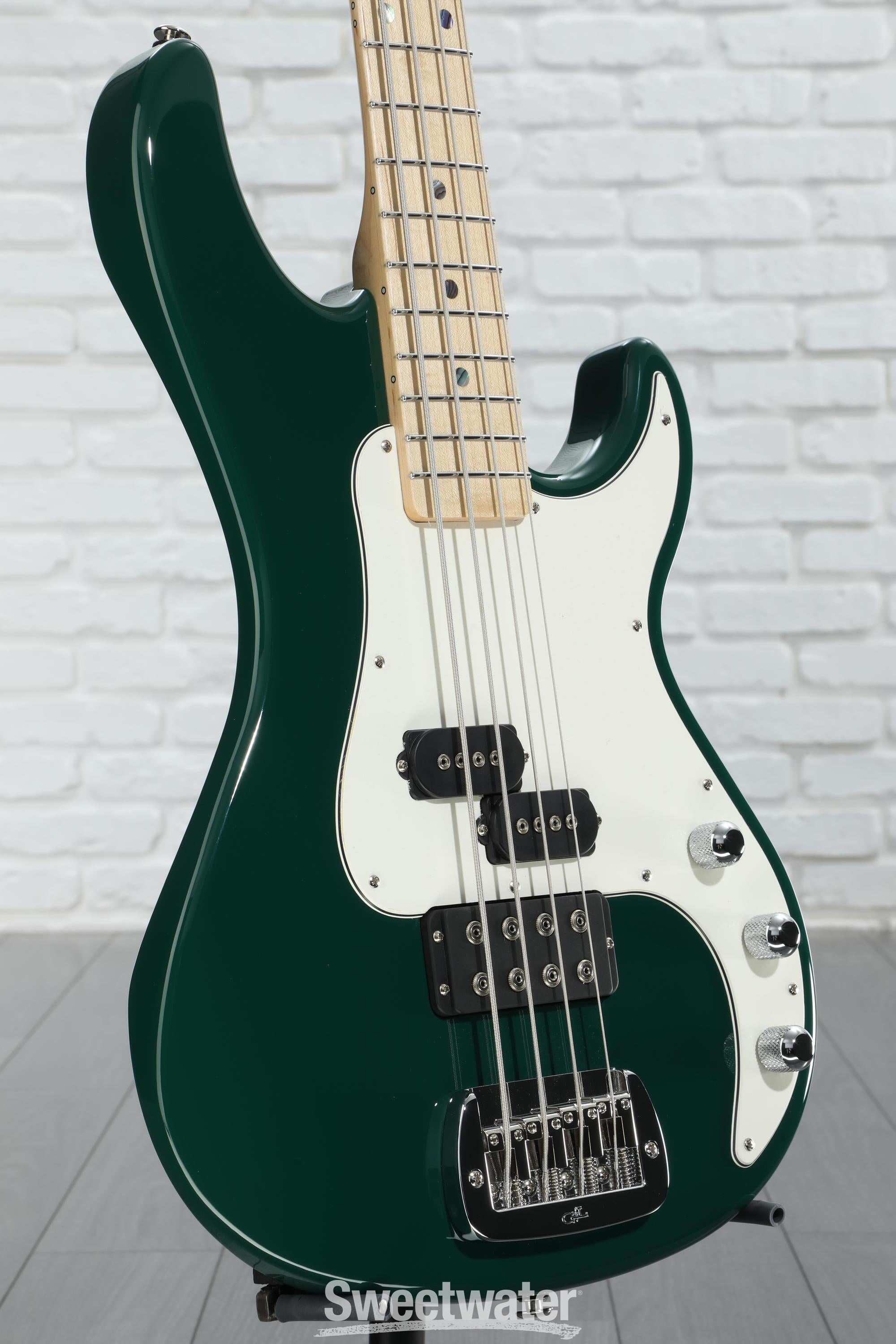 G&L Custom Shop SB2 PMFD Bass Guitar - British Racing Green | Sweetwater