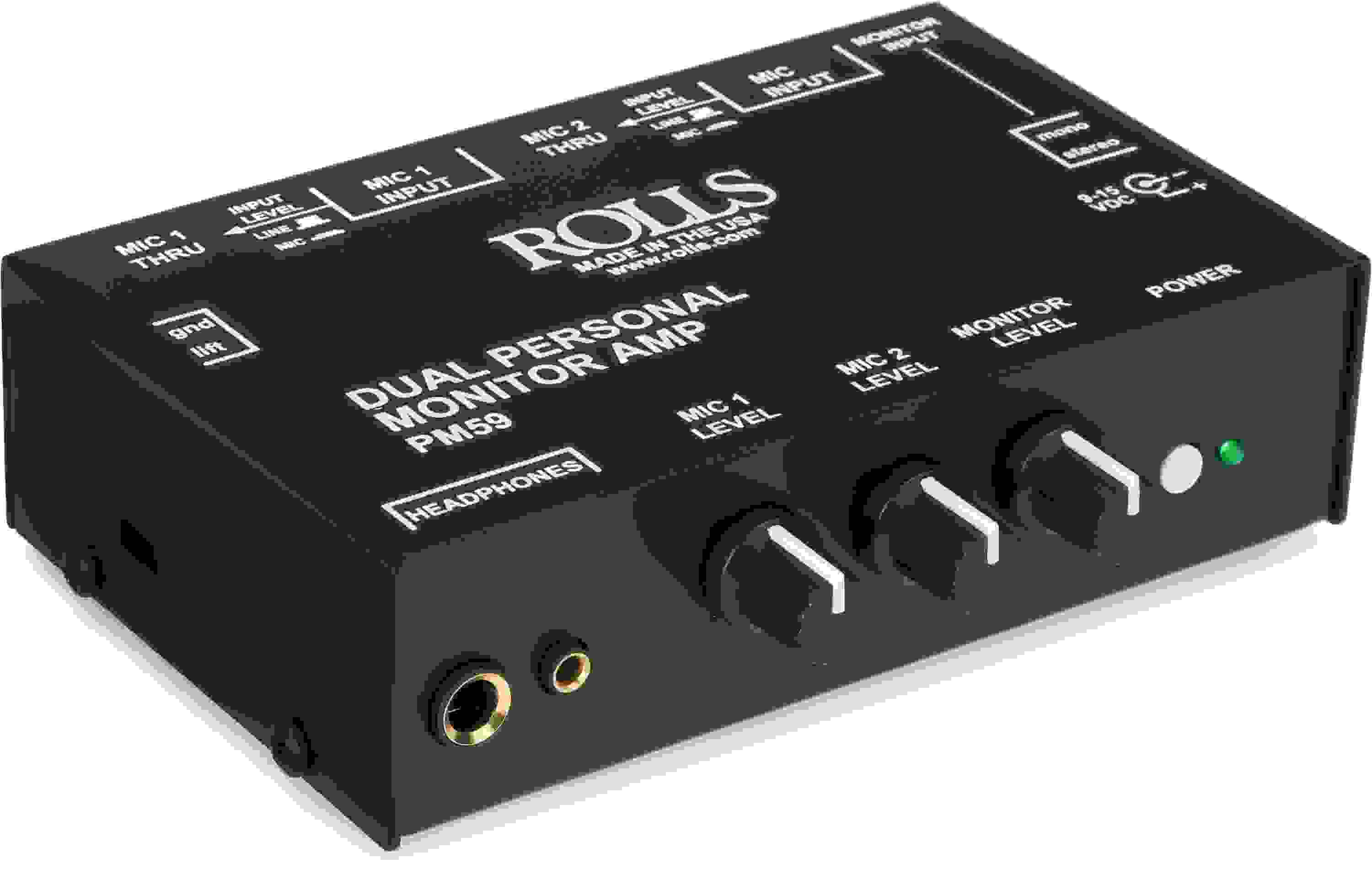 Rolls PM59 Dual Personal Monitor Amp | Sweetwater