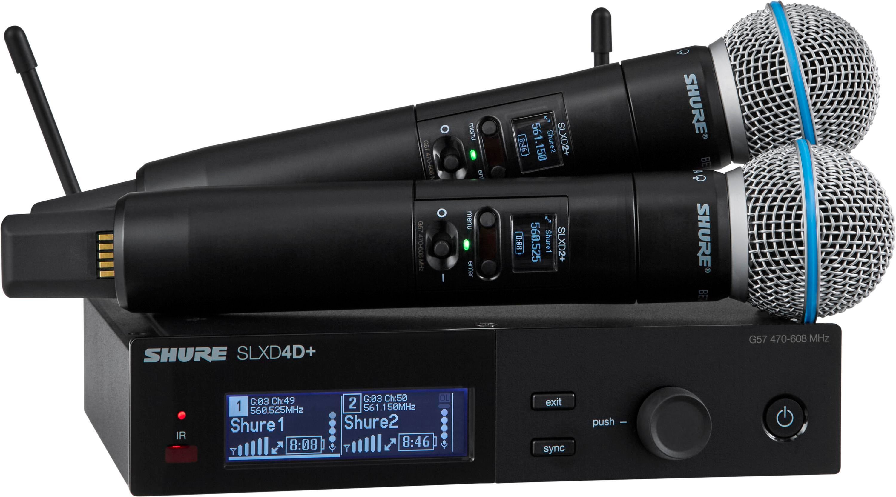 Shure SLXD24D+/B58 Digital Wireless Handheld System - G57 Band | Sweetwater