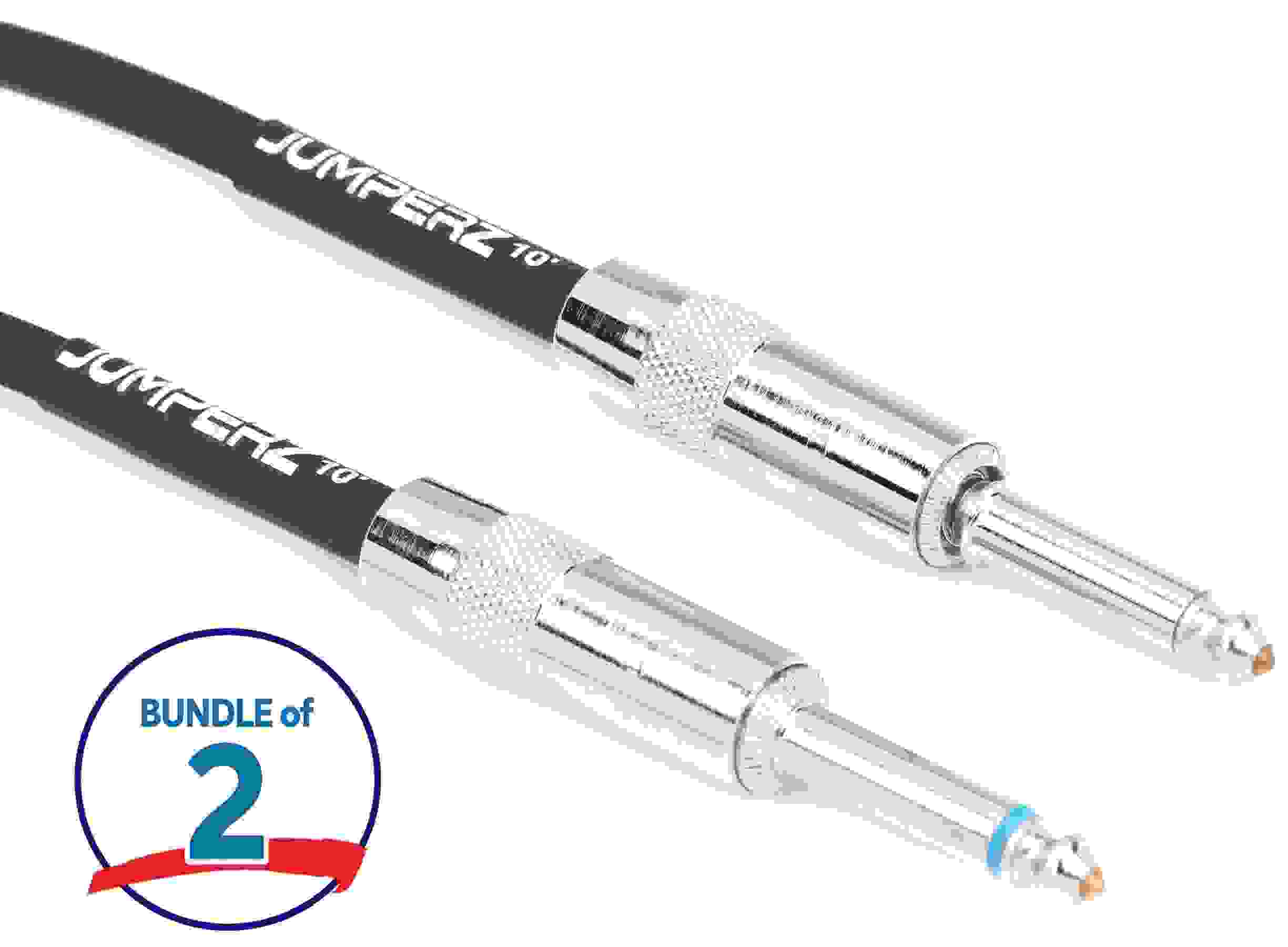 JUMPERZ Blue Line Silent Instrument Patch Cable (2 Pack) - 10 feet | Sweetwater
