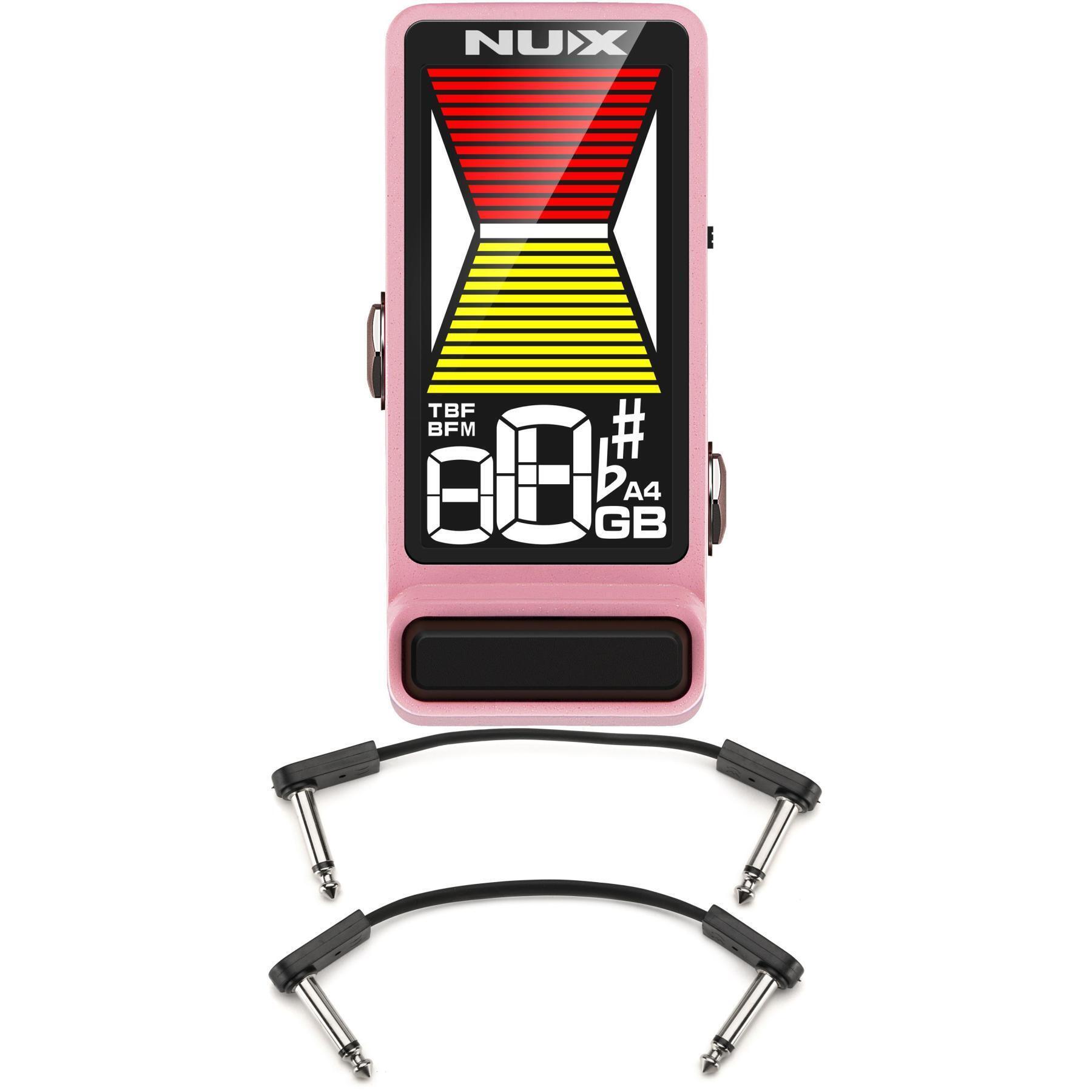 NUX NTU-3 MKII Flow Tune Tuner Pedal with EBS Patch Cables - Pink ...