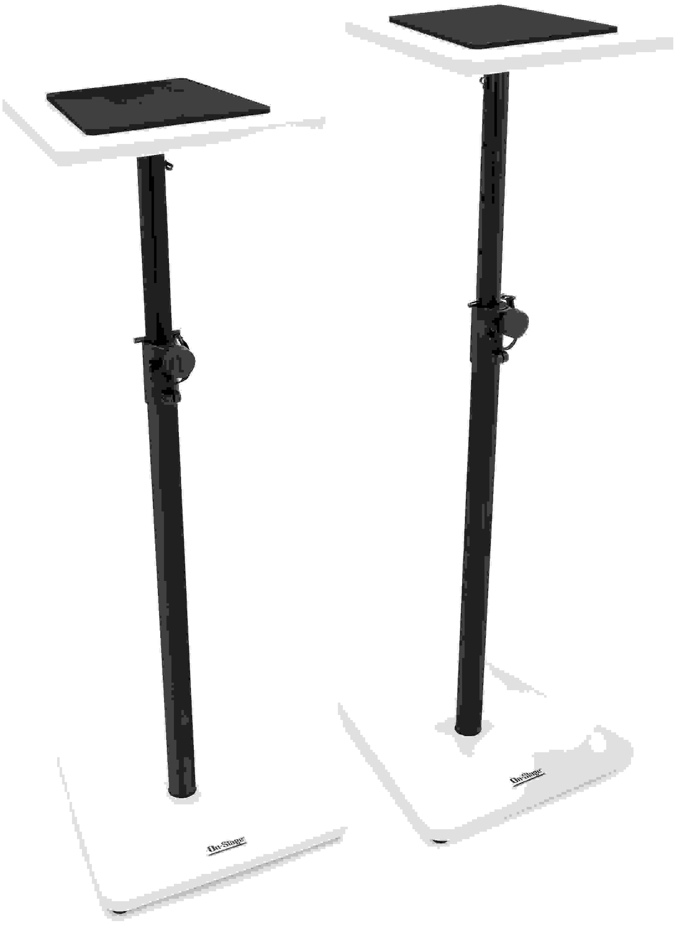 On-Stage SMS7500 Wood Studio Monitor Stands - White | Sweetwater