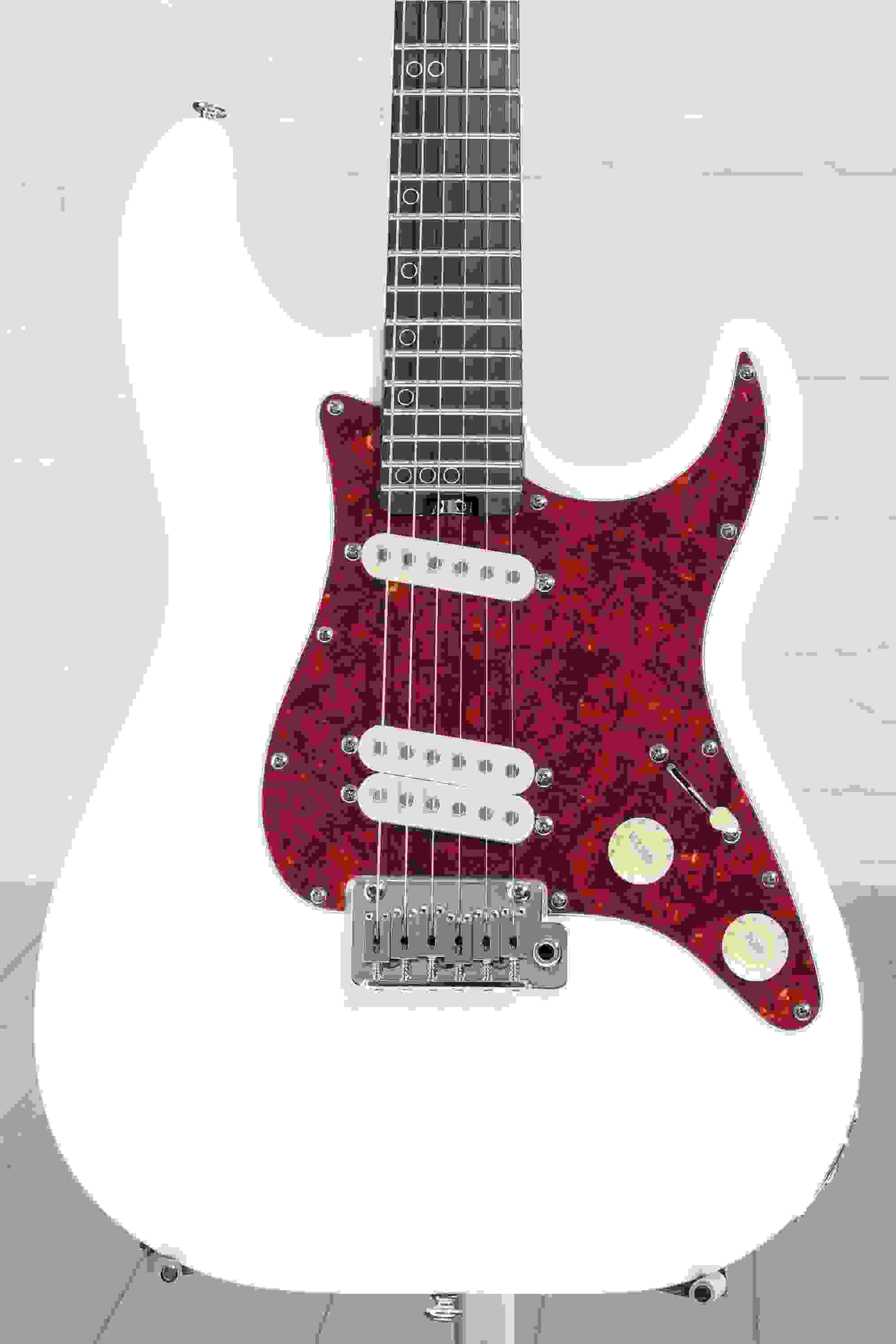 Schecter MV-6 Electric Guitar - Olympic White with Ebony Fingerboard | Sweetwater