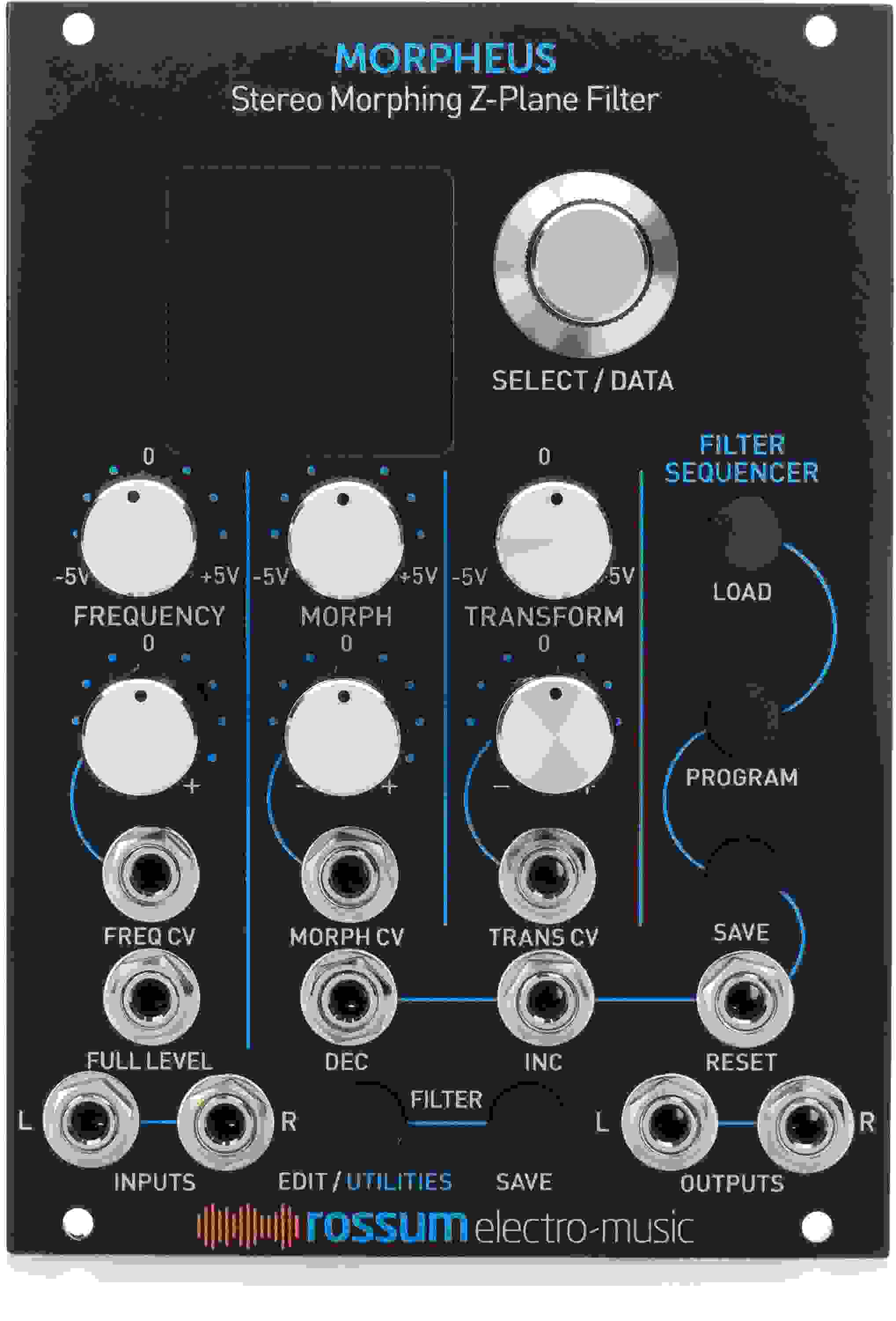 Rossum Electro-Music Morpheus Stereo Morphing Z-Plane Filter Eurorack Module - Black | Sweetwater