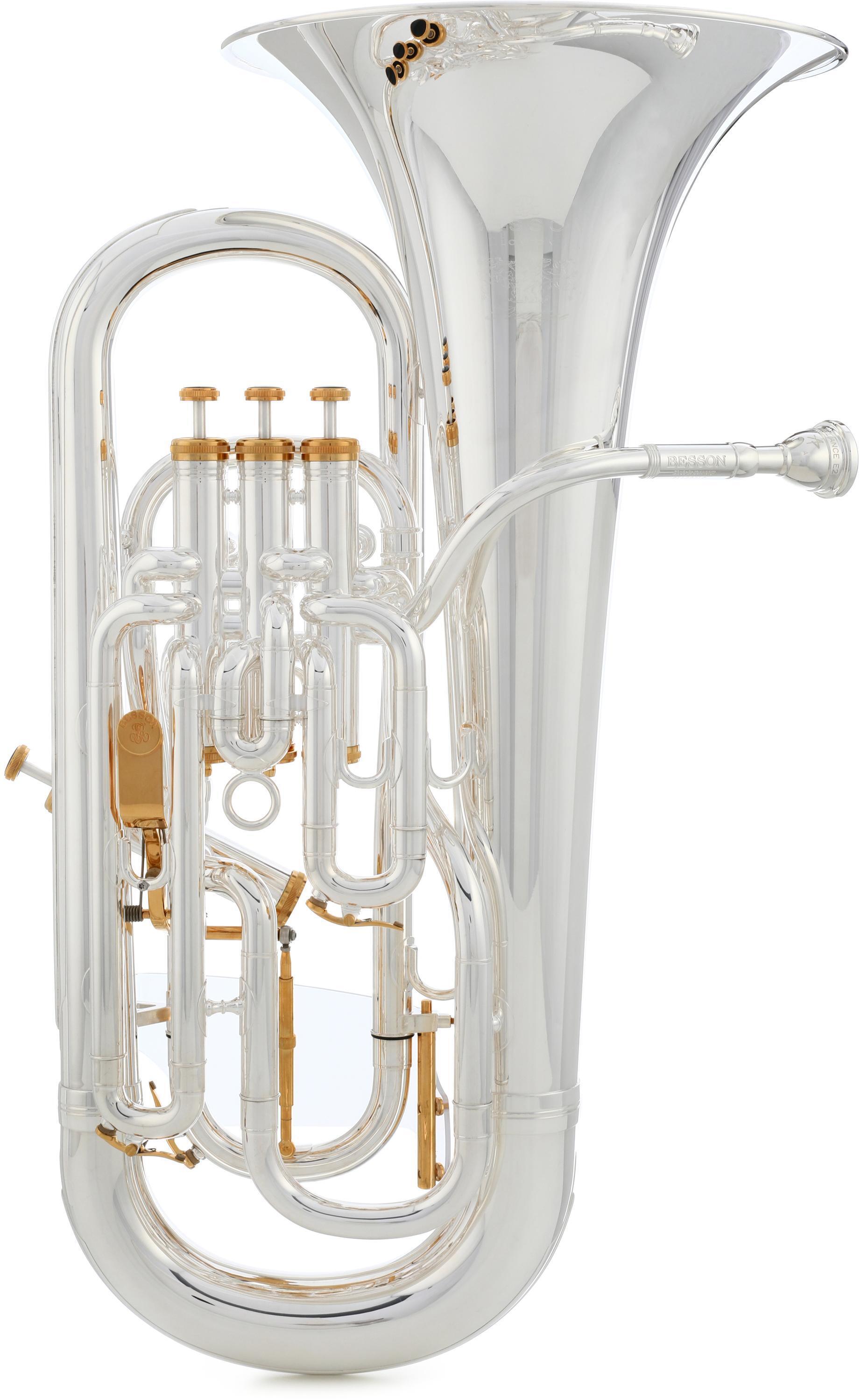 Besson BE2052-2G-0 Prestige Series Compensating Euphonium - Silver ...