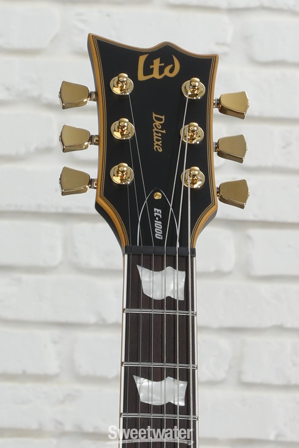 ESP LTD EC-1000 Left-handed Electric Guitar - Vintage Black | Sweetwater