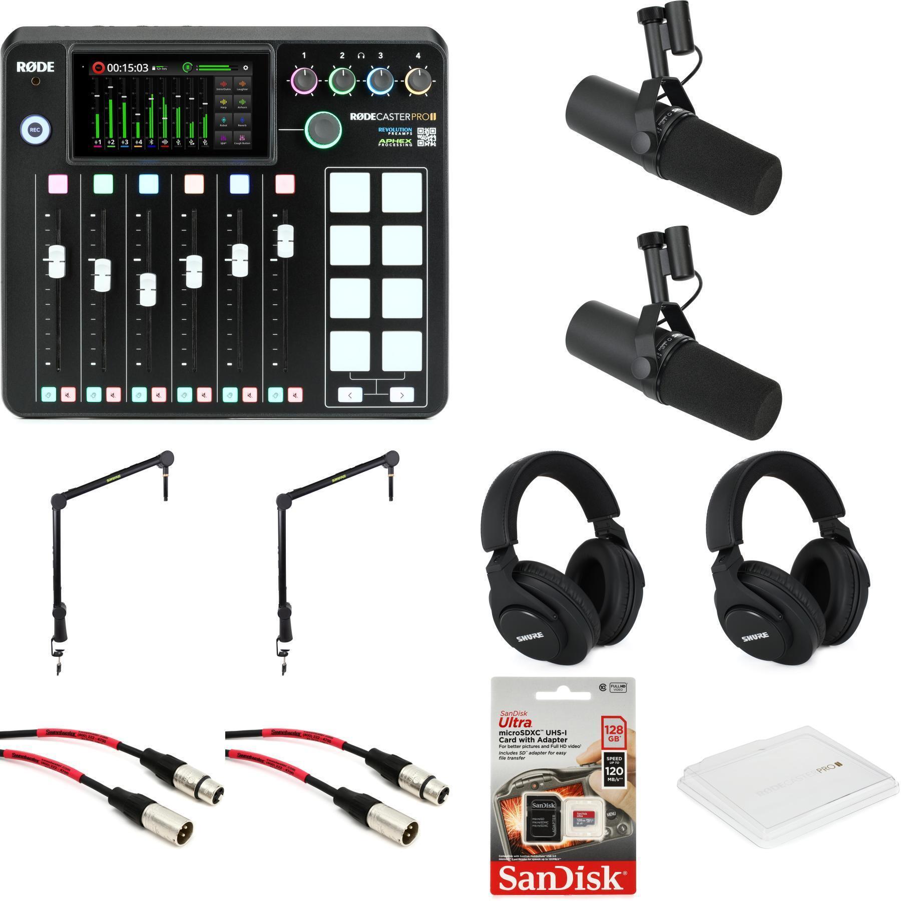 Rode Rodecaster Pro II and SM7B 2 Person Podcasting Kit | Sweetwater
