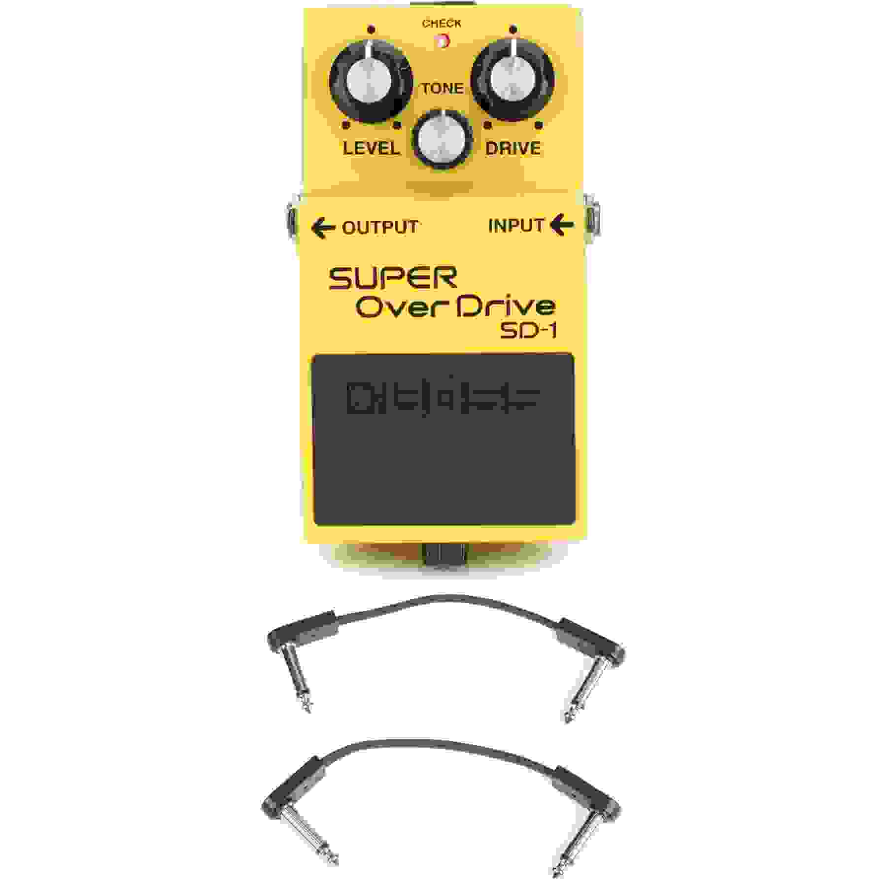 Boss SD-1 Super Overdrive Pedal with EBS Patch Cables | Sweetwater