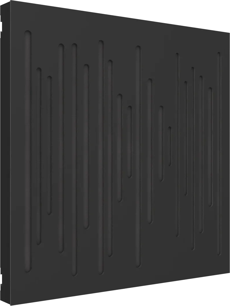 Vicoustic VicPattern Ultra Wavewood MKII Acoustic Panel - Matte Black, 3-pack | Sweetwater