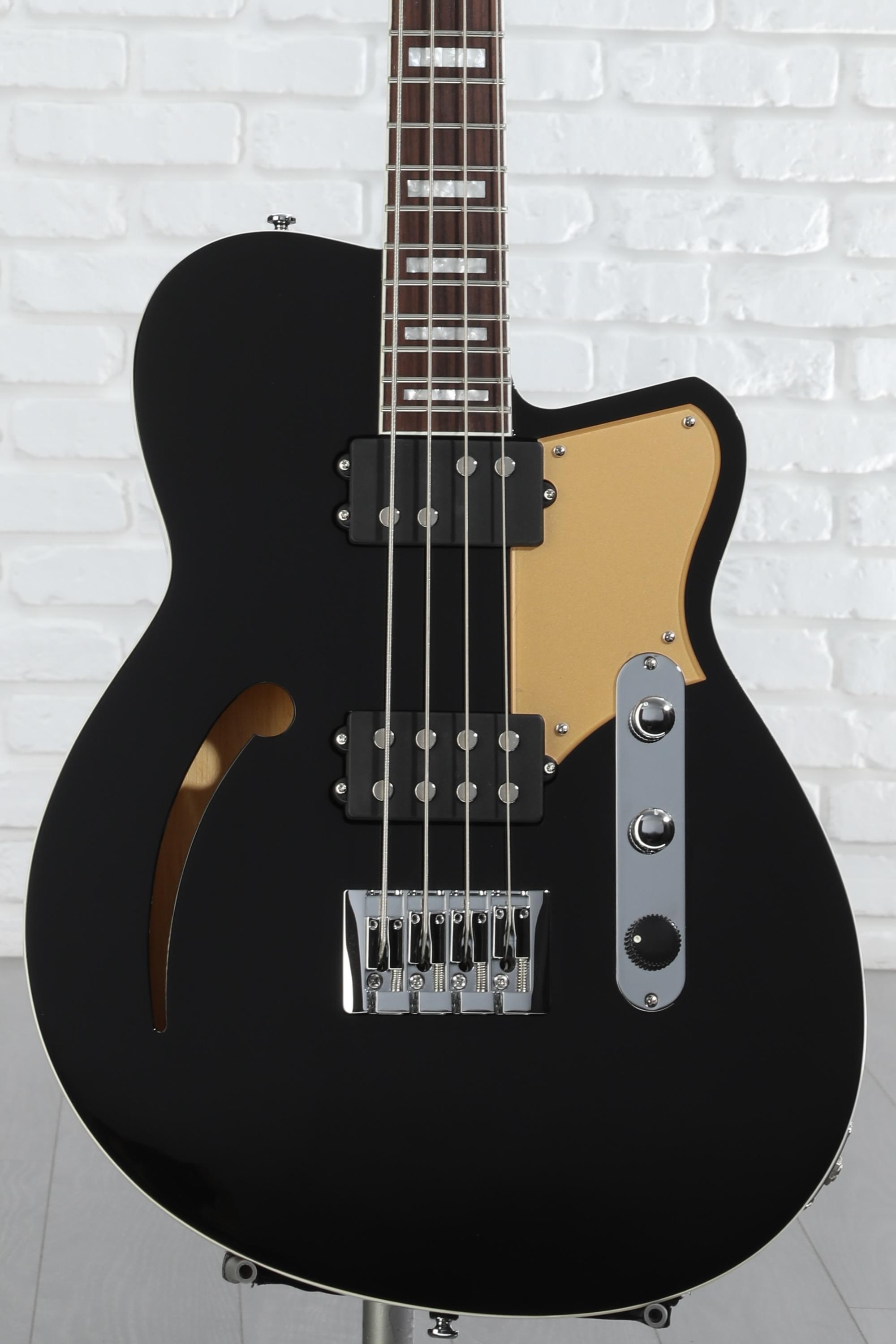 Reverend Dub King Semi-hollowbody Bass Guitar - Midnight Black | Sweetwater
