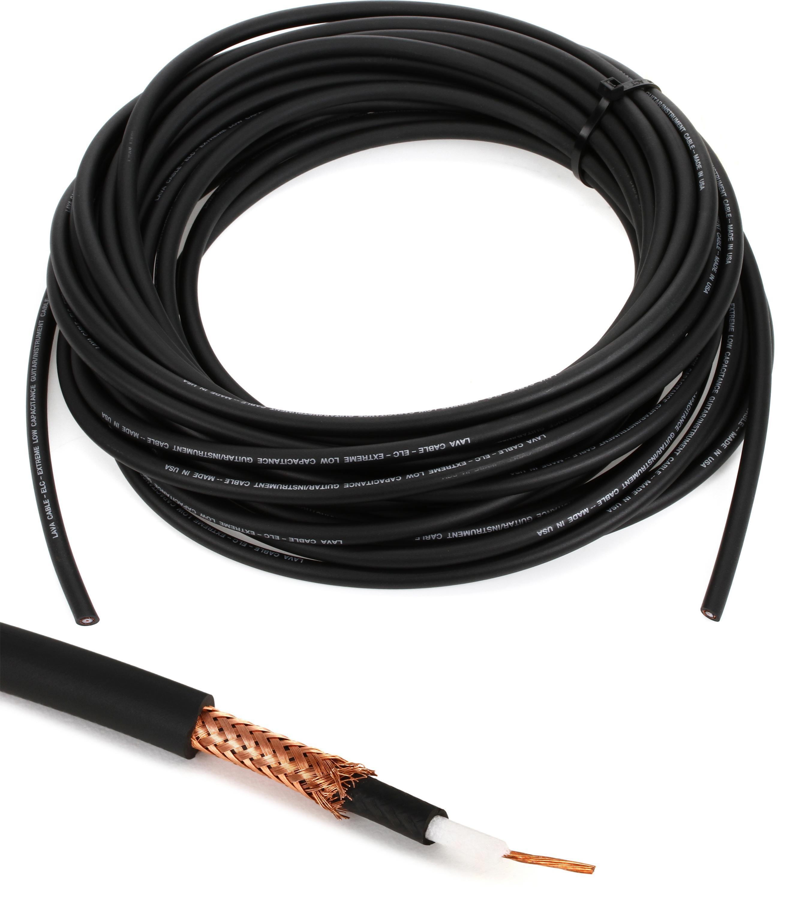 Lava Cable ELC Instrument Wire - Black 50 Foot | Sweetwater