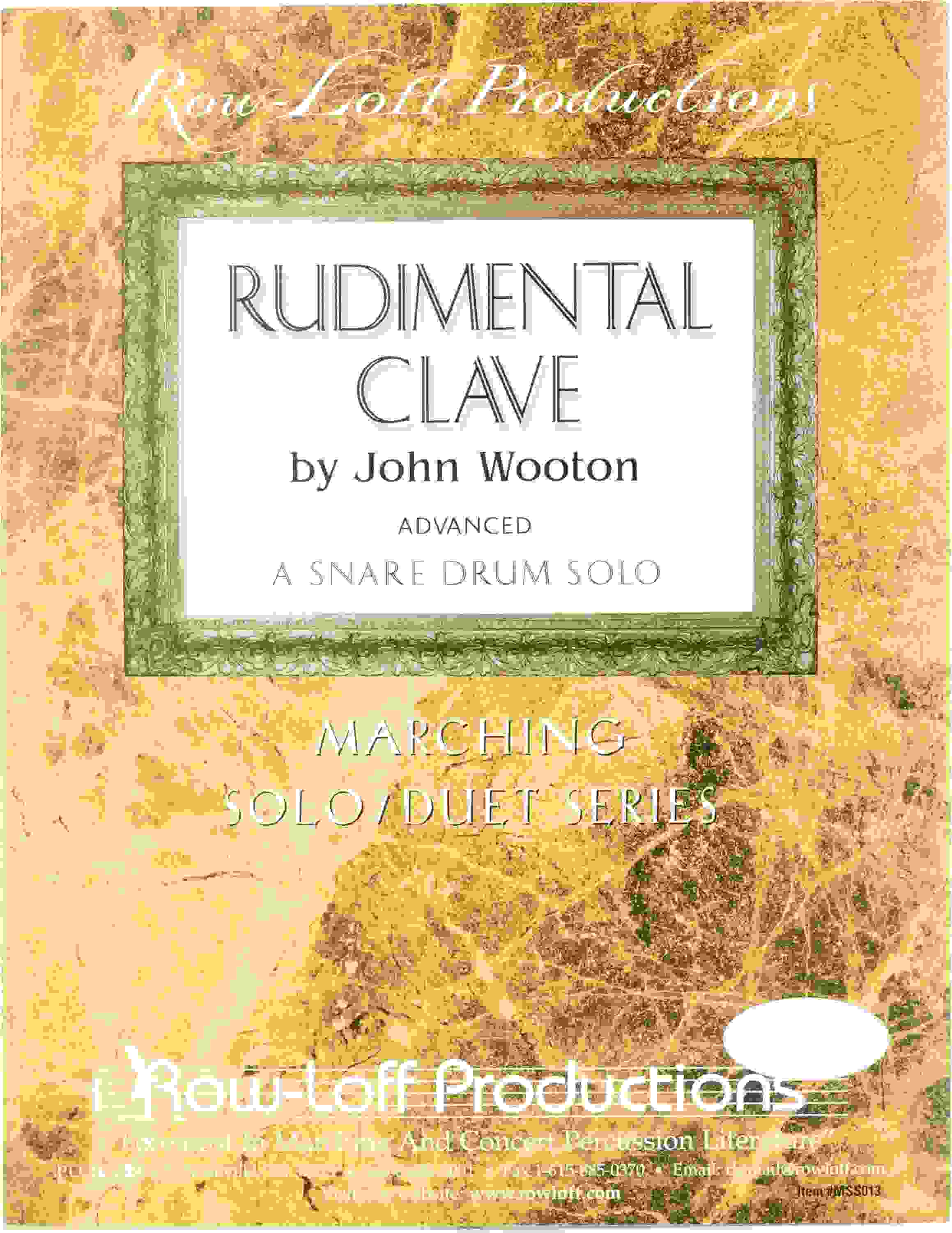 Row-Loff Productions Rudimental Clave Snare Drum Solo Sheet Music ...