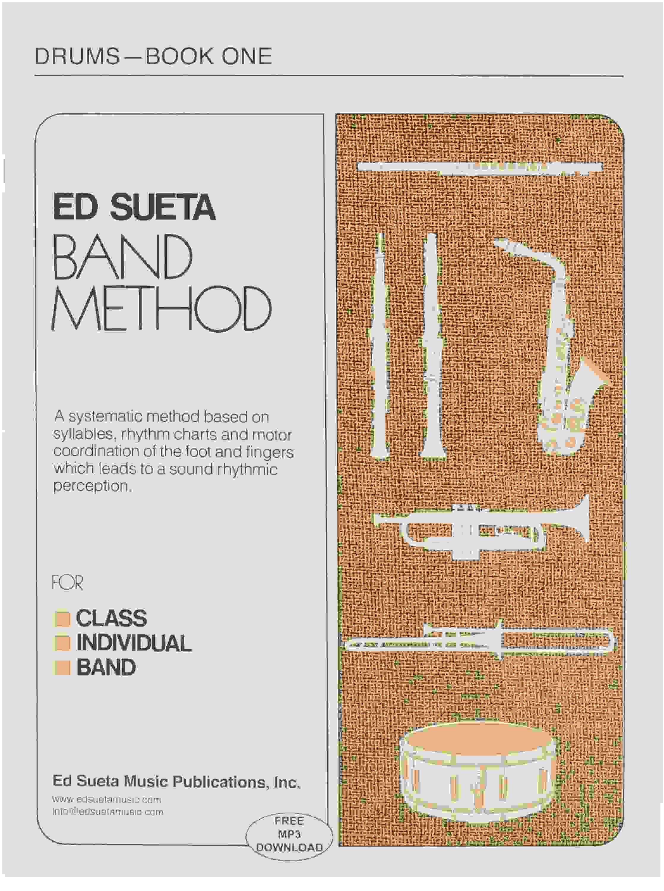 Ed Sueta Music Publications Band Method Book 1 - Drums | Sweetwater