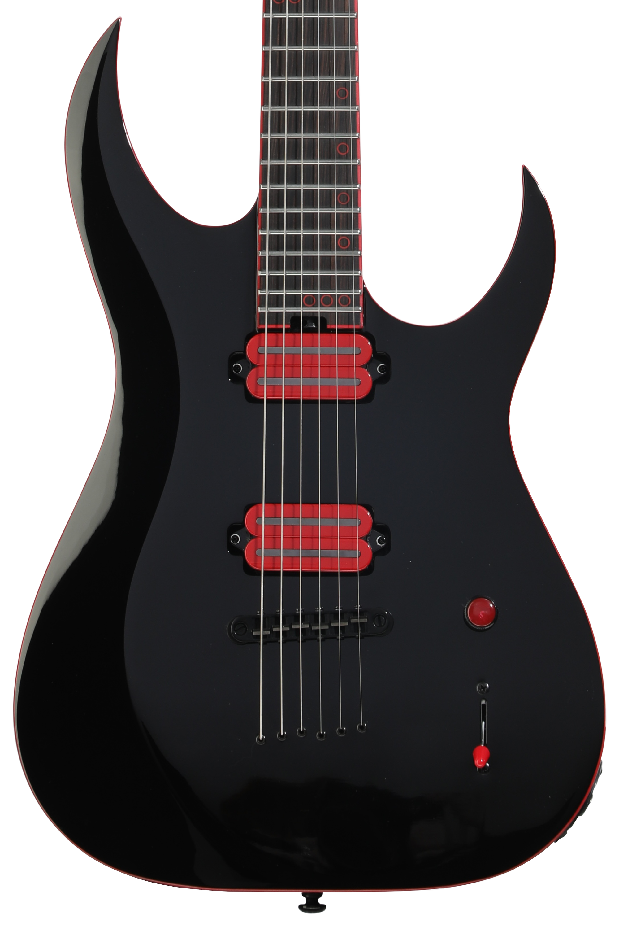 Schecter Sunset-6 Red Dawn Electric Guitar - Gloss Black | Sweetwater