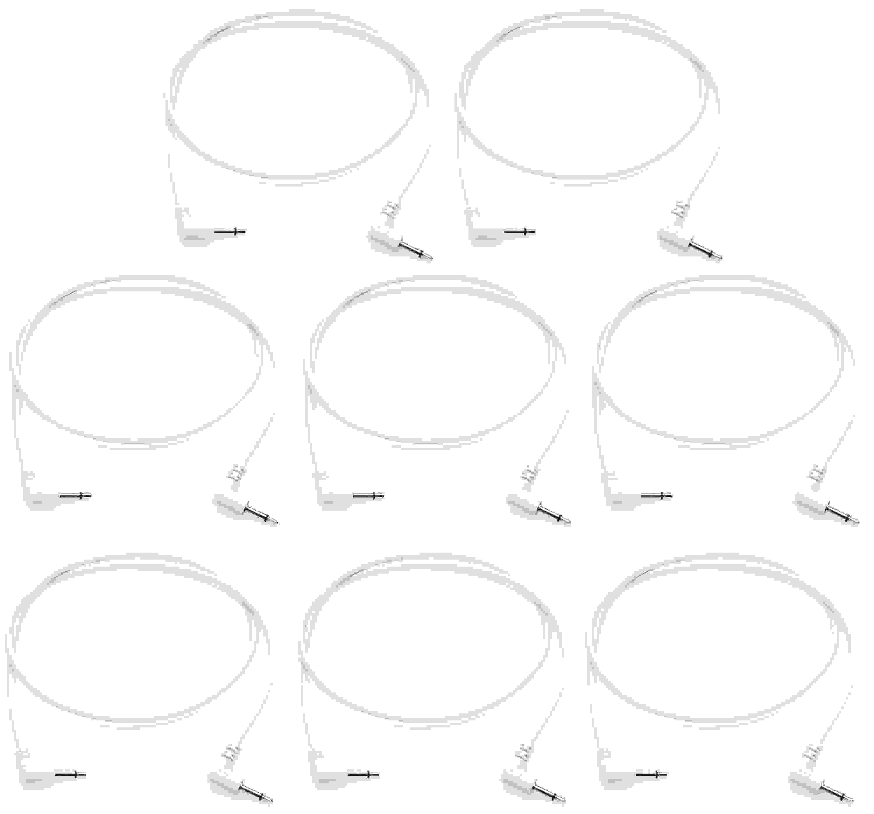 Modbap Modular Patch Cables - Angled 3.5mm TS Male to Angled 3.5mm TS ...