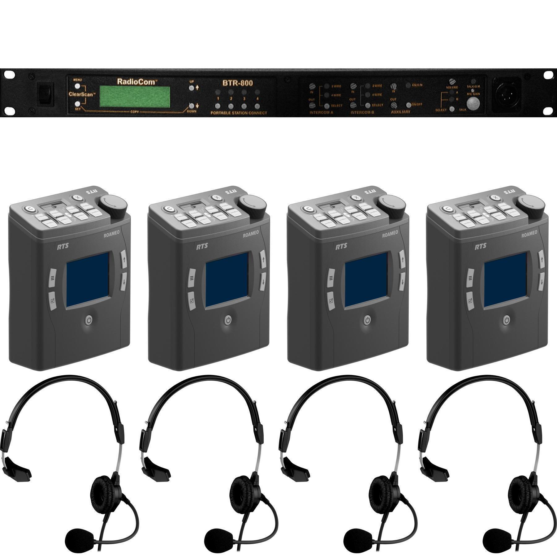 RTS 4 Bodypack UHF Intercom System - E88 Band | Sweetwater