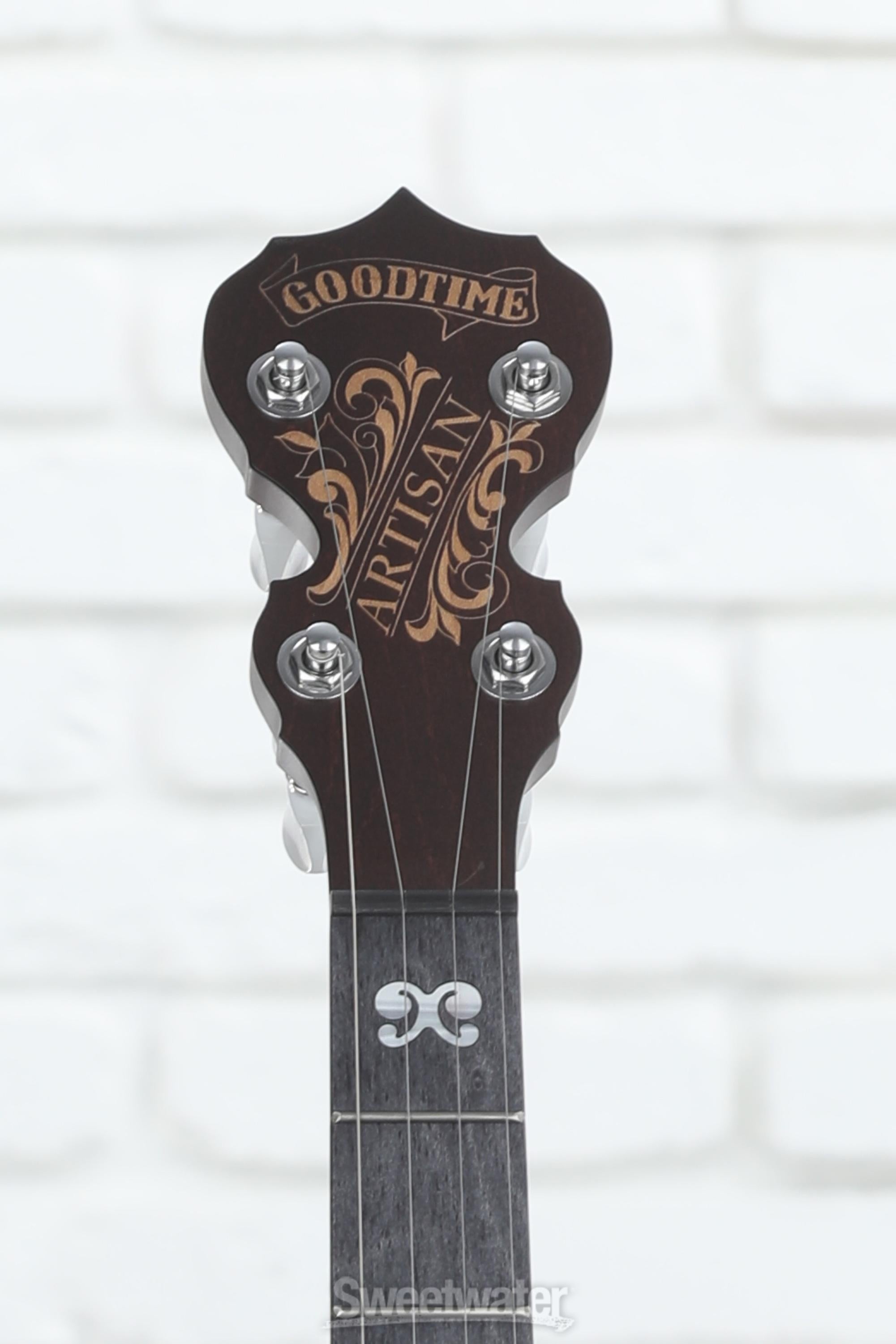 Deering Artisan Goodtime Two 5-string Banjo - Dark Red Mahogany Satin ... Deering Artisan Goodtime Two 5-string Banjo - Dark Red Mahogany Satin ...
