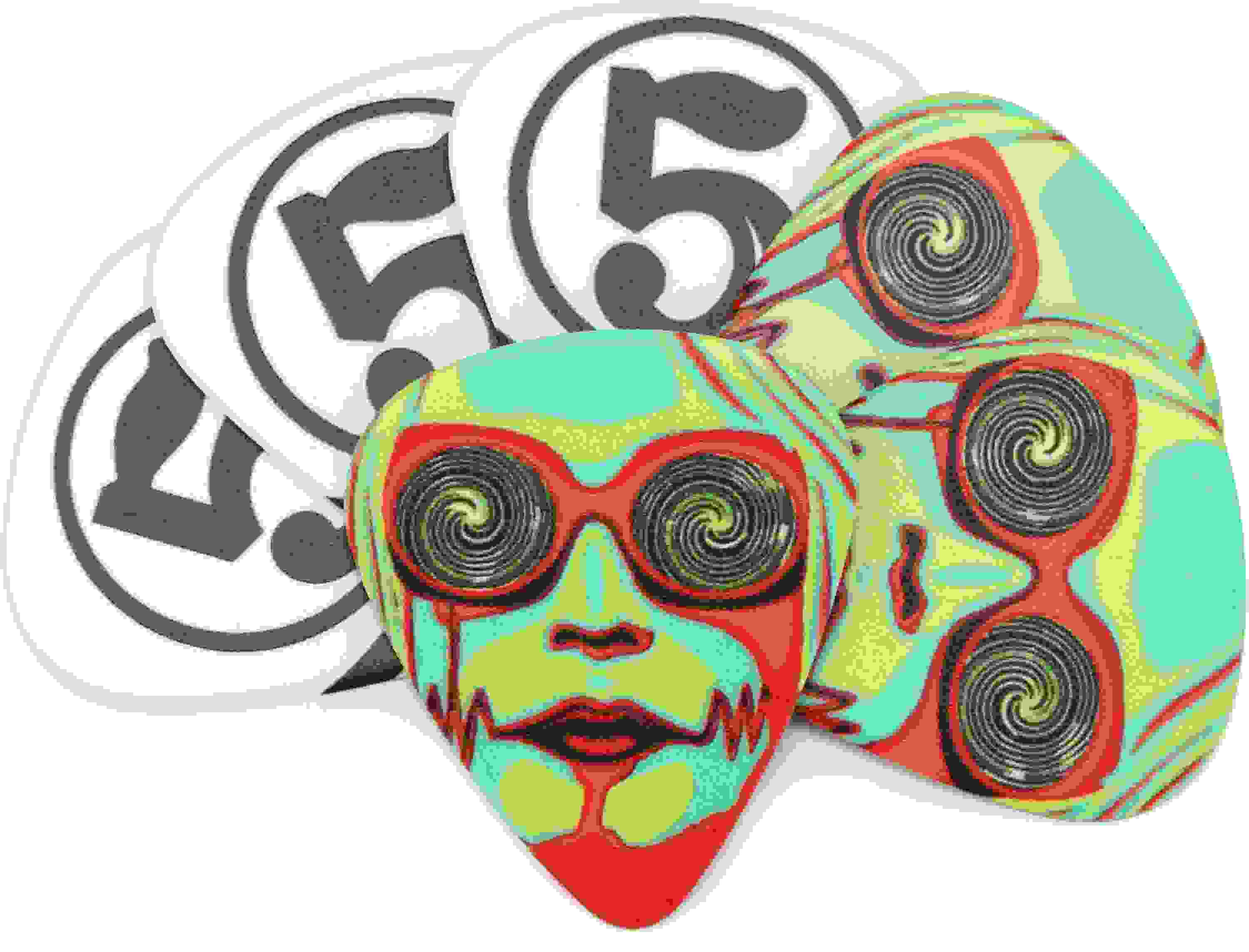 Fender John 5 351 Celluloid Guitar Picks - Medium (6-pack) | Sweetwater