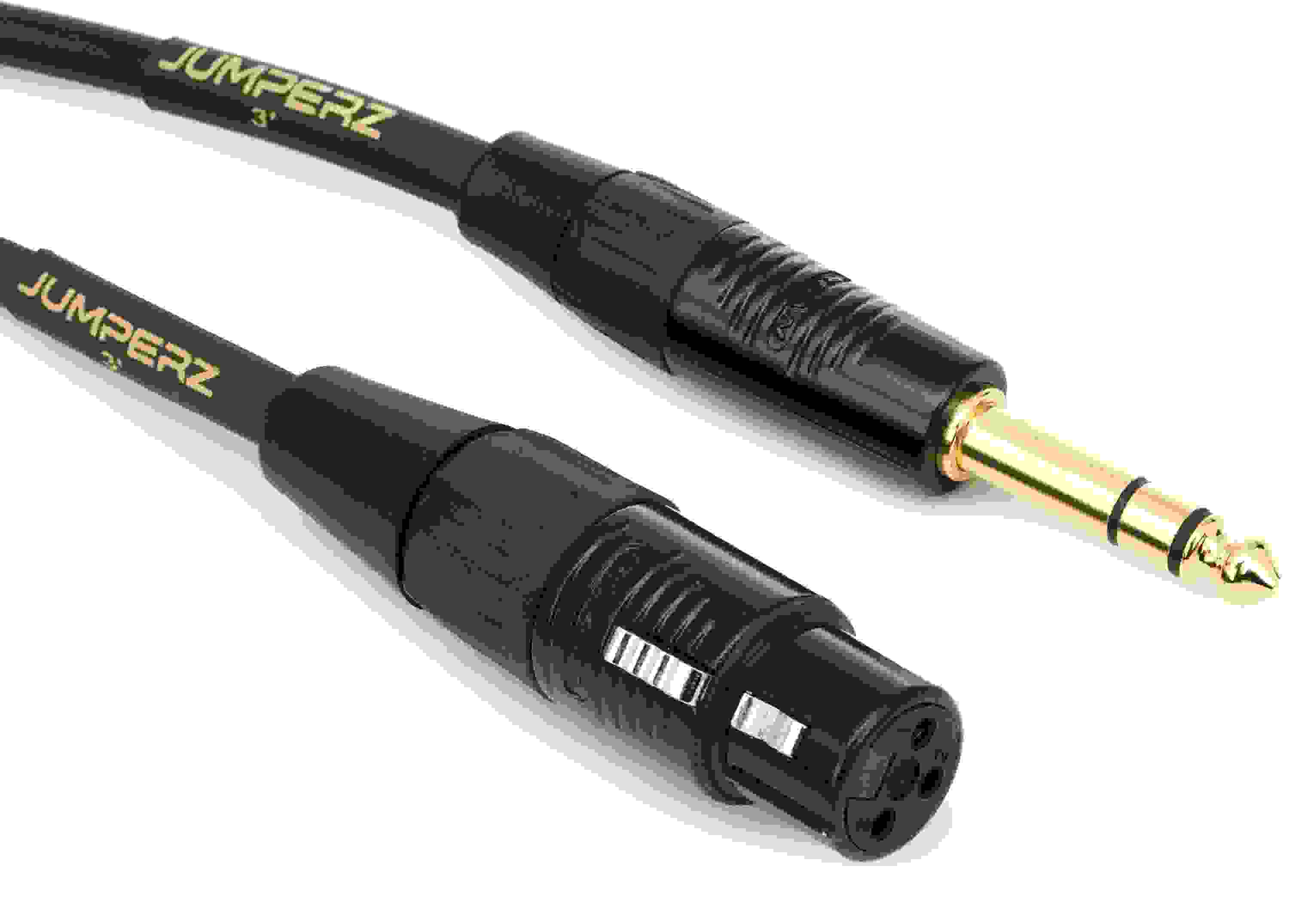 JUMPERZ JGTRSXF-3 Gold TRS-XLRF Patch Cable - 3 foot | Sweetwater