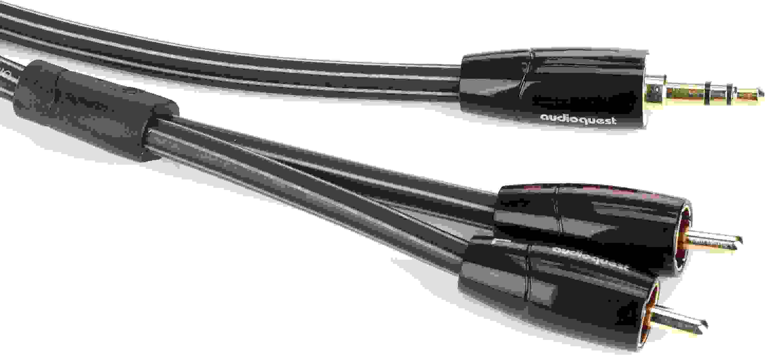 AudioQuest Tower 3.5mm to 2x Male RCA Analog Audio Interconnect Cable ...