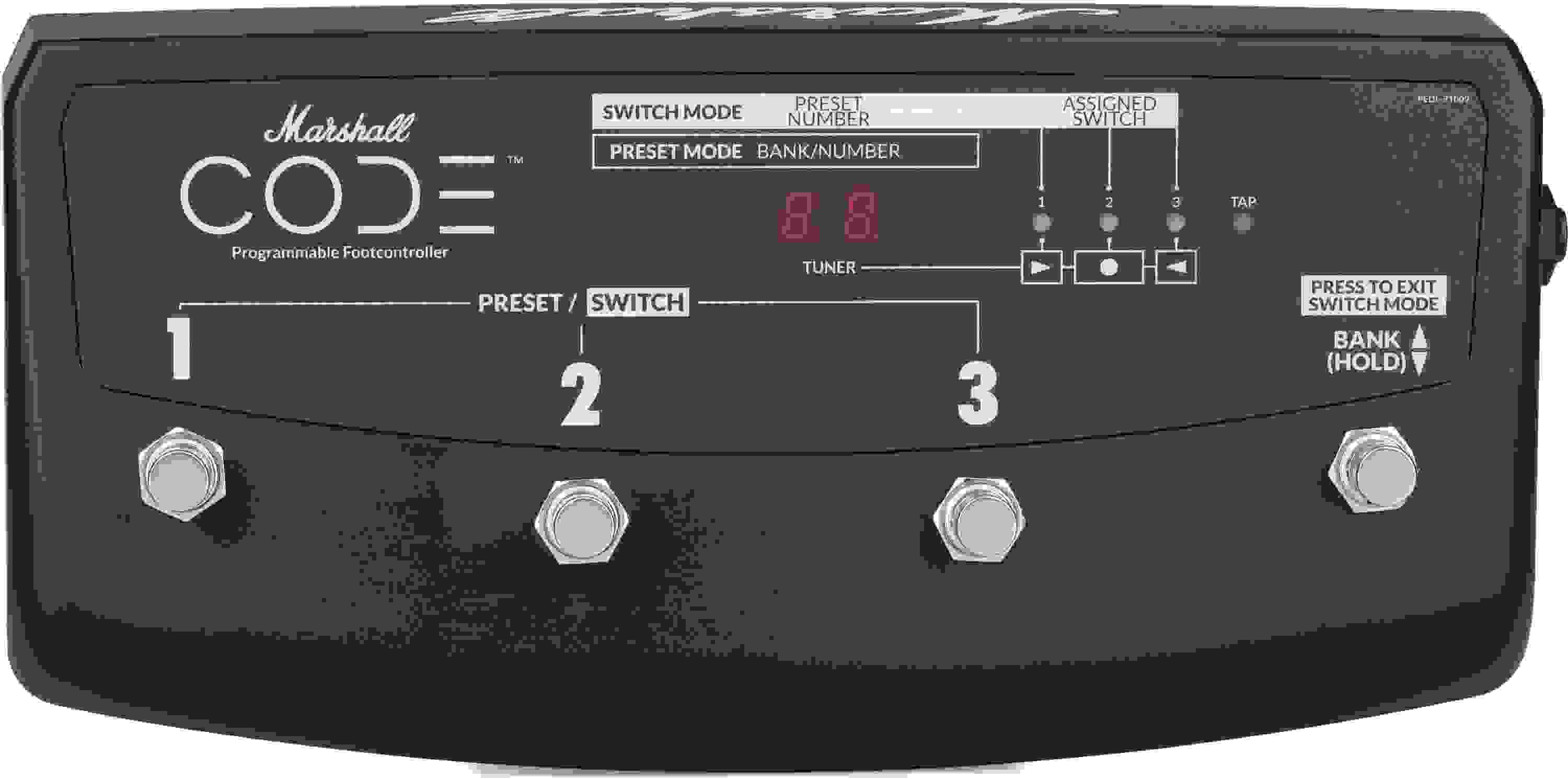 Marshall PEDL-91009 4-way Footswitch for CODE Amplifiers | Sweetwater