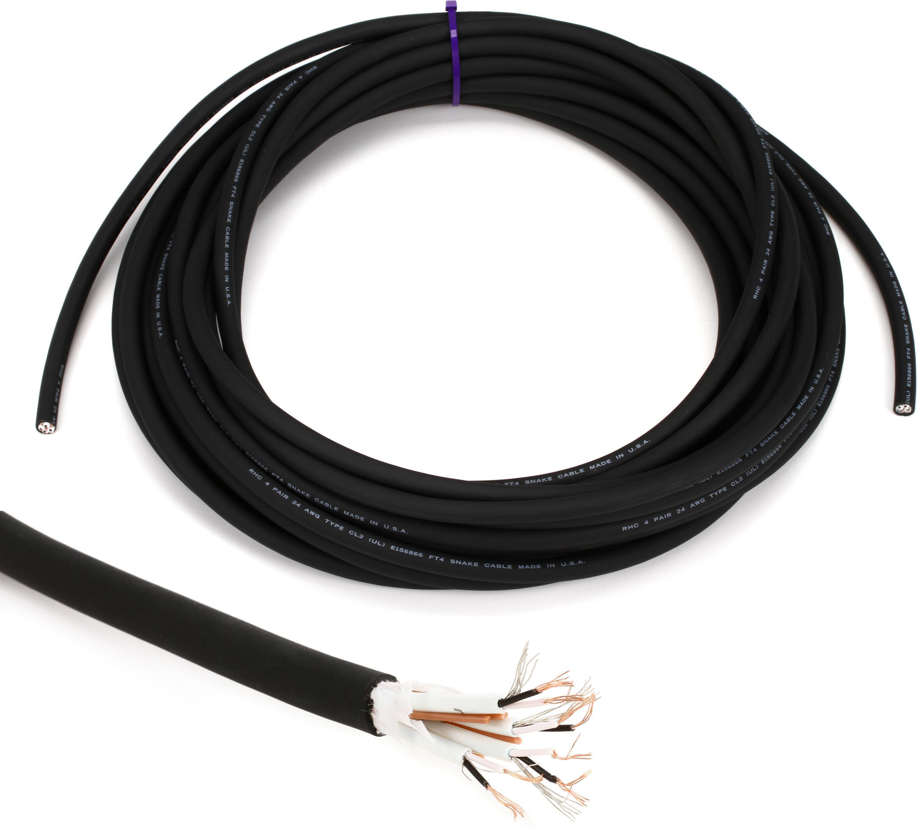 RapcoHorizon SN4-IJIS 4-channel Install Snake Wire - 50 Foot | Sweetwater