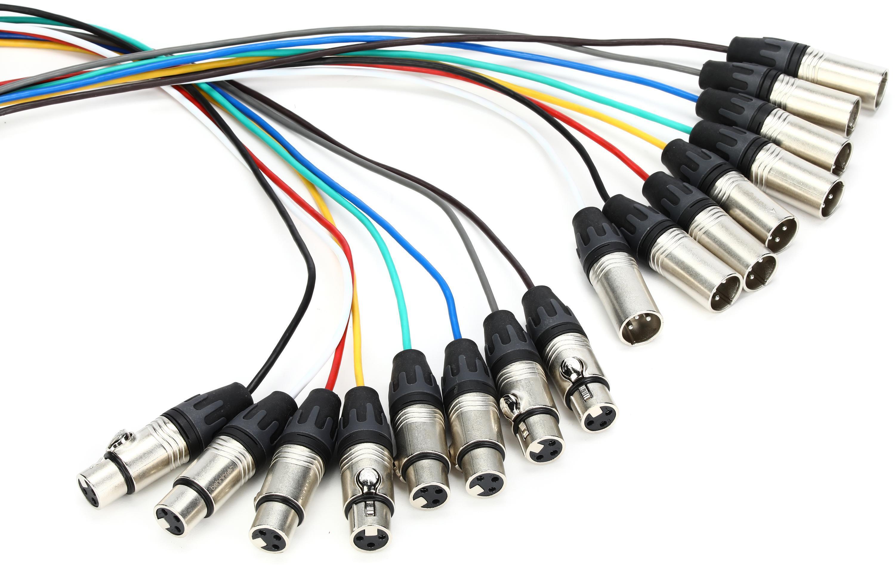 Behringer GMX-500 8-channel XLR Female to XLR Male Snake - 16.4 foot ...