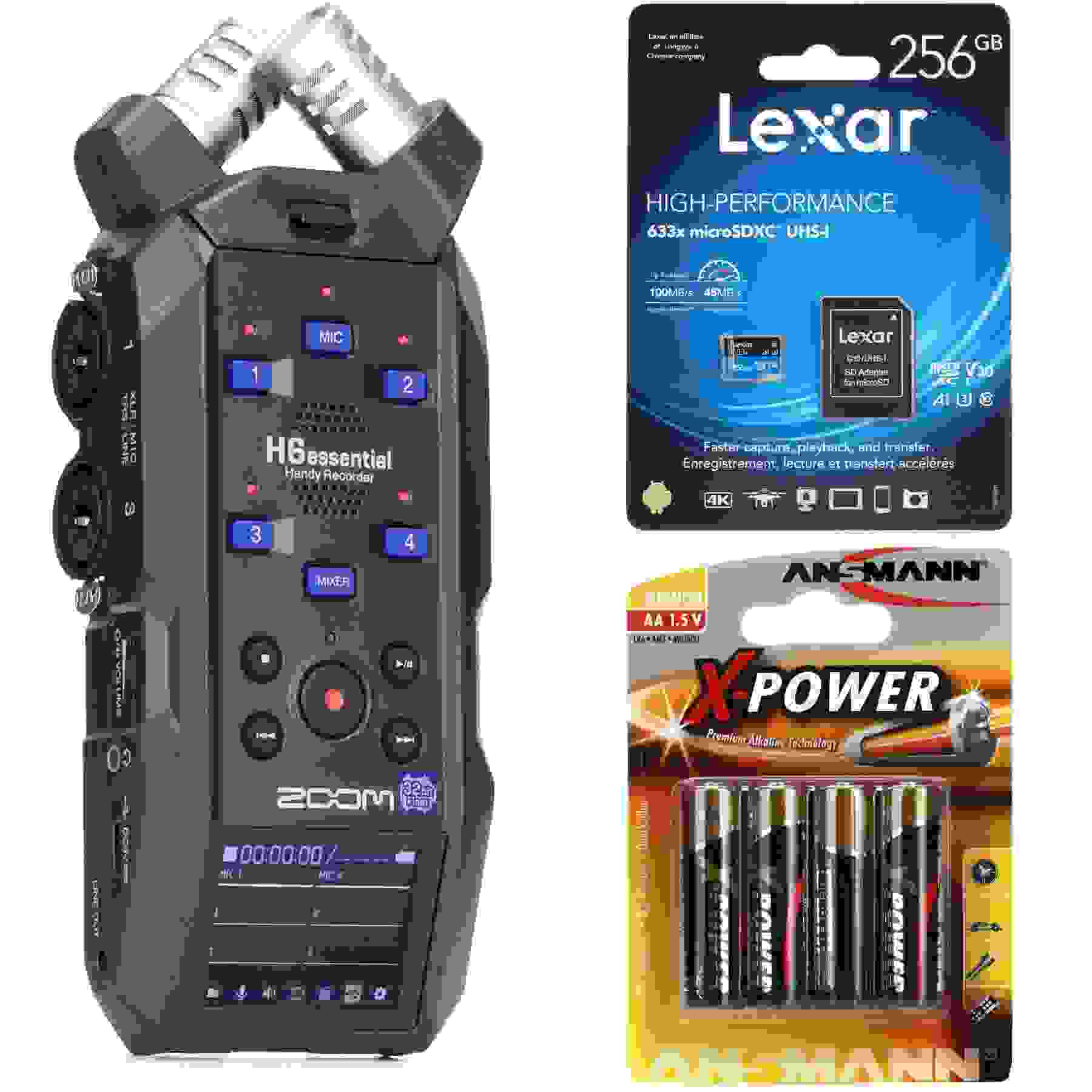 Zoom H6essential Handheld Recorder with MicroSDXC Card and Batteries ...