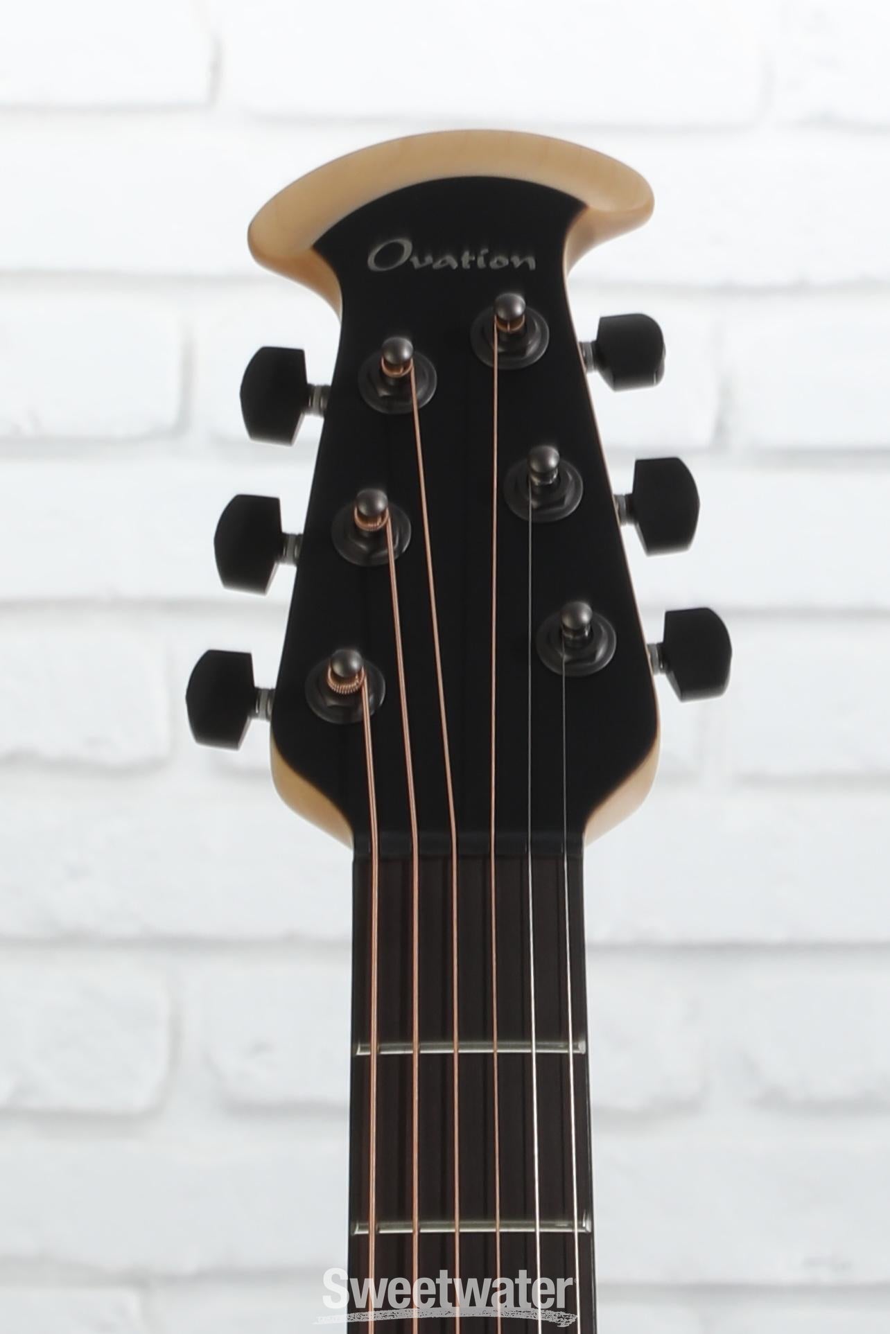 Ovation Mod TX Mid Acoustic-Electric Guitar - Black Textured | Sweetwater