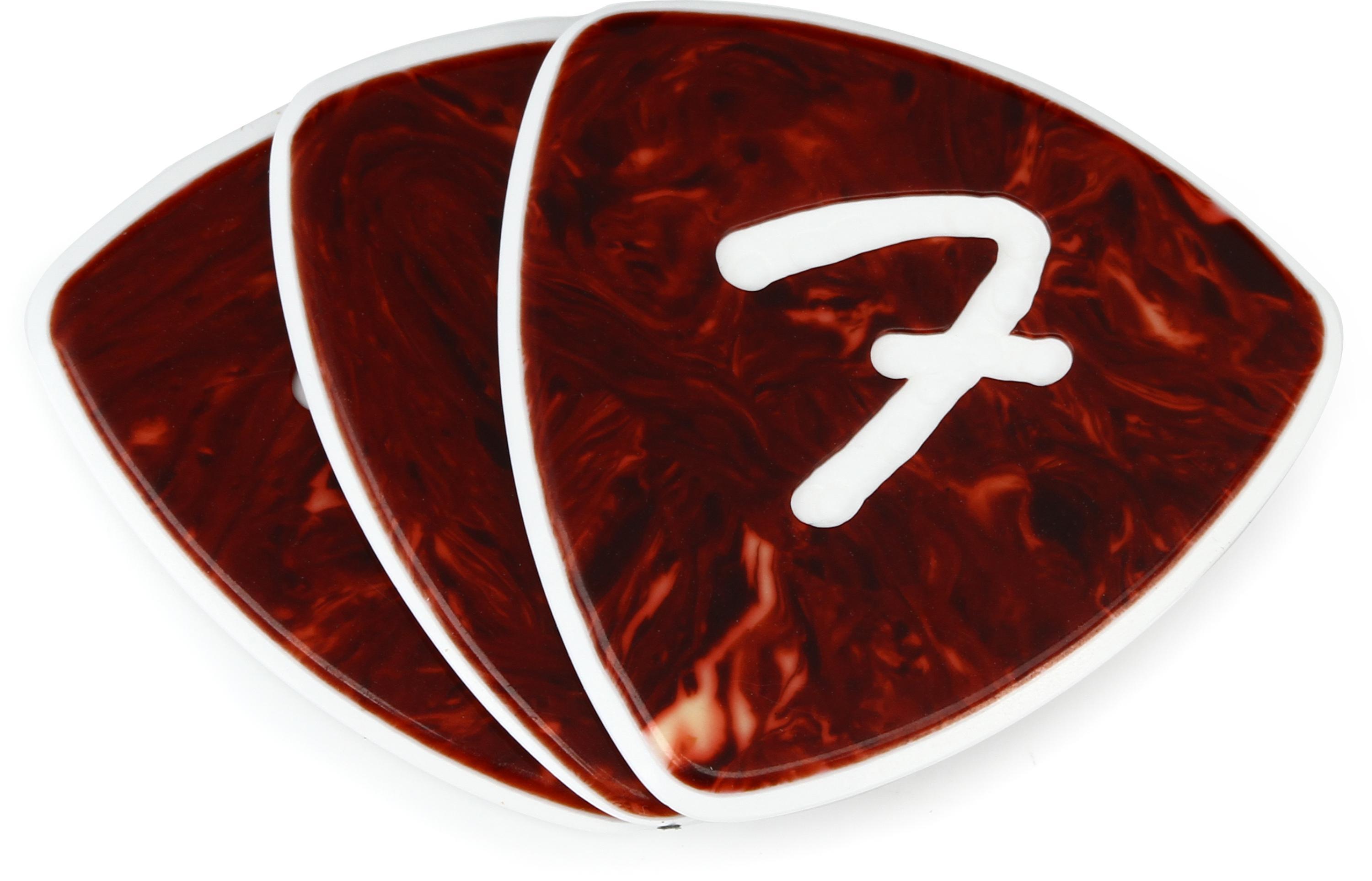 Fender 346 F Grip Picks - Tortoise Shell 3-pack | Sweetwater