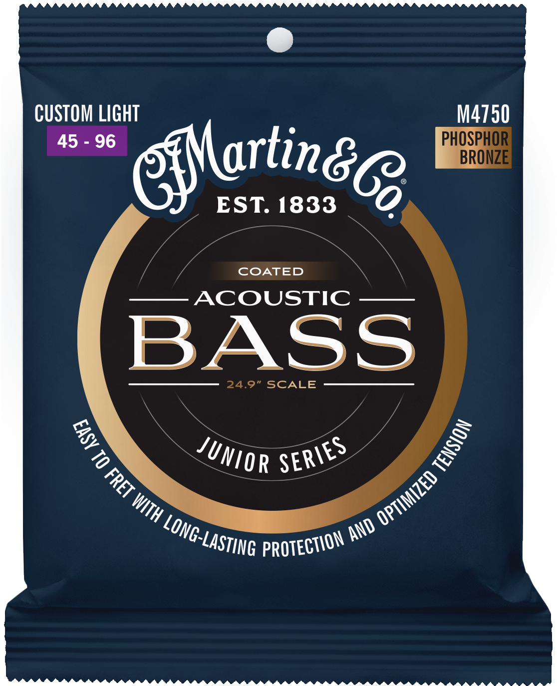 Martin Junior Series Short-scale Acoustic Bass Guitar Strings - .045 ...