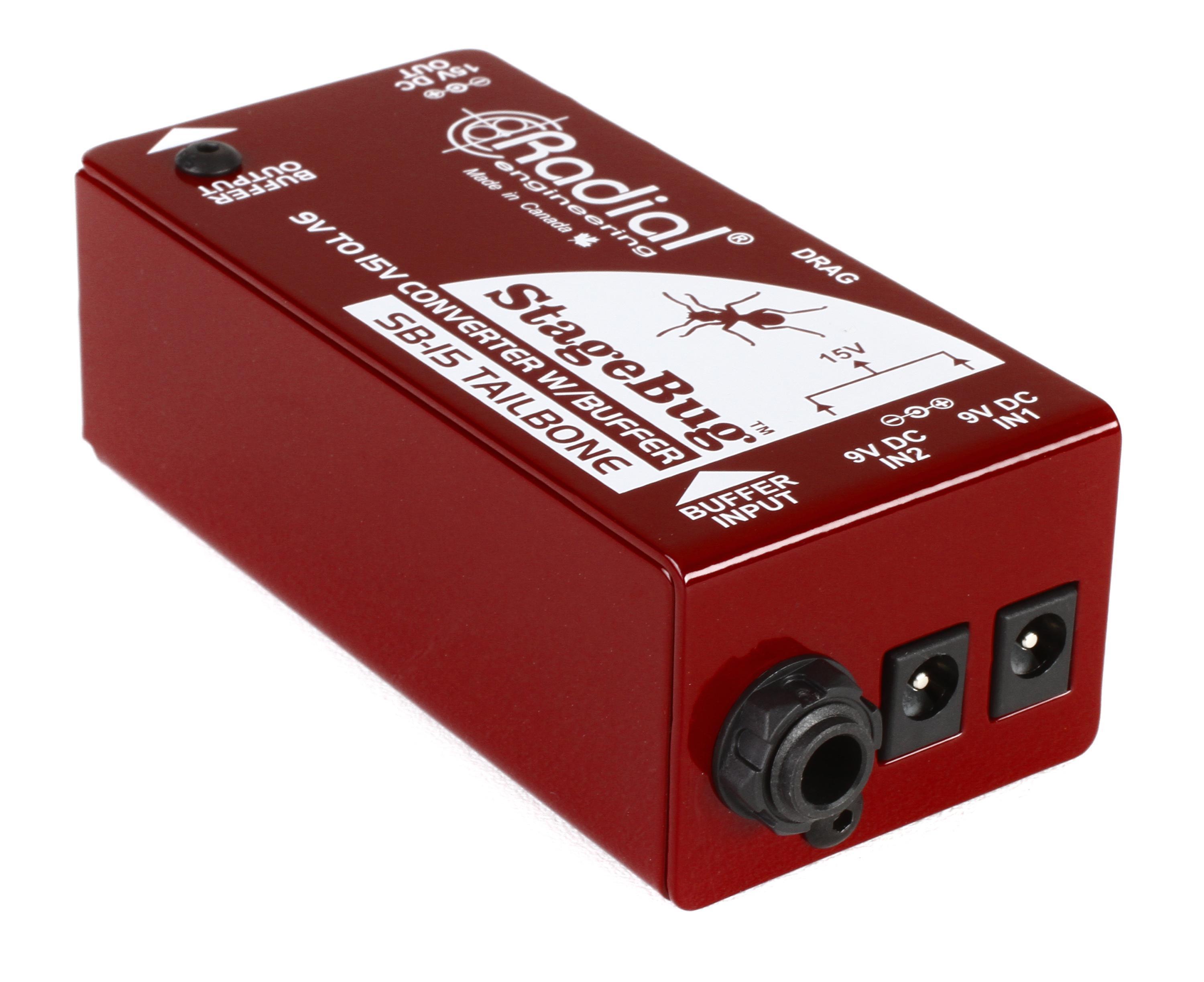 Radial StageBug SB-15 Tailbone Signal Buffer & 9V to 15V Converter ...