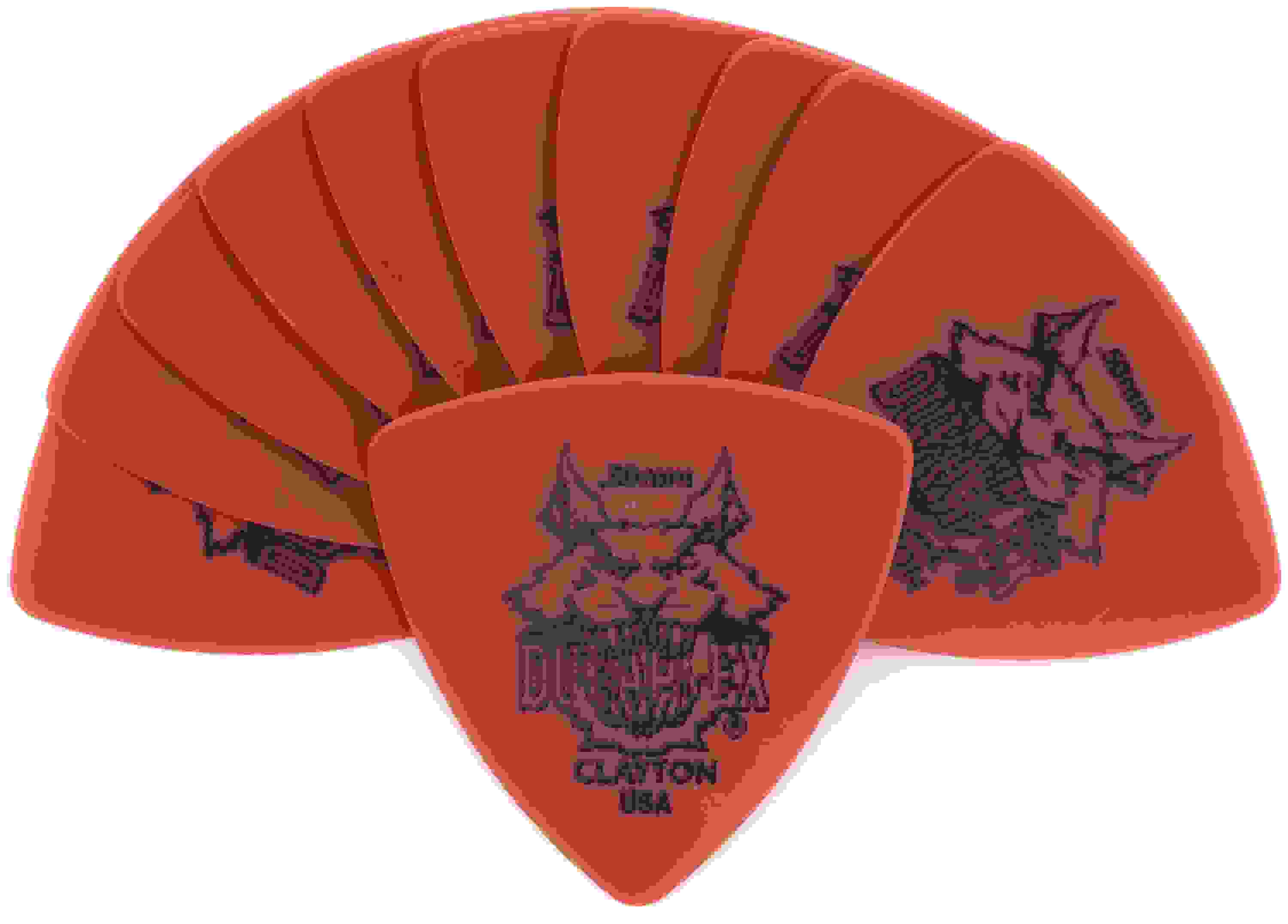 Clayton Duraplex Rounded Triangle Guitar Picks - .50mm, Red, 12-pack ...