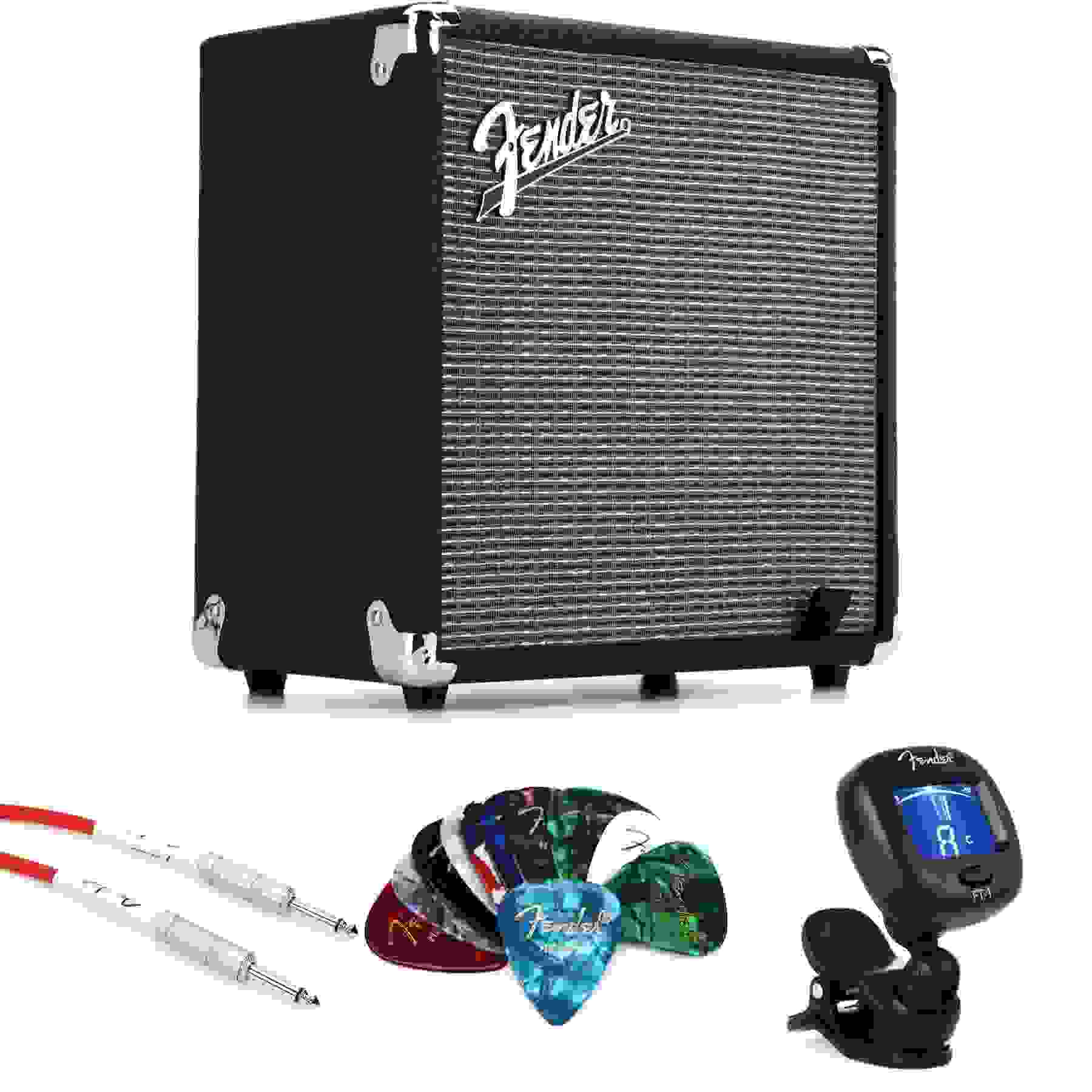 Fender Rumble 15 1x8" 15-watt Bass Combo Amp Essentials Bundle | Sweetwater