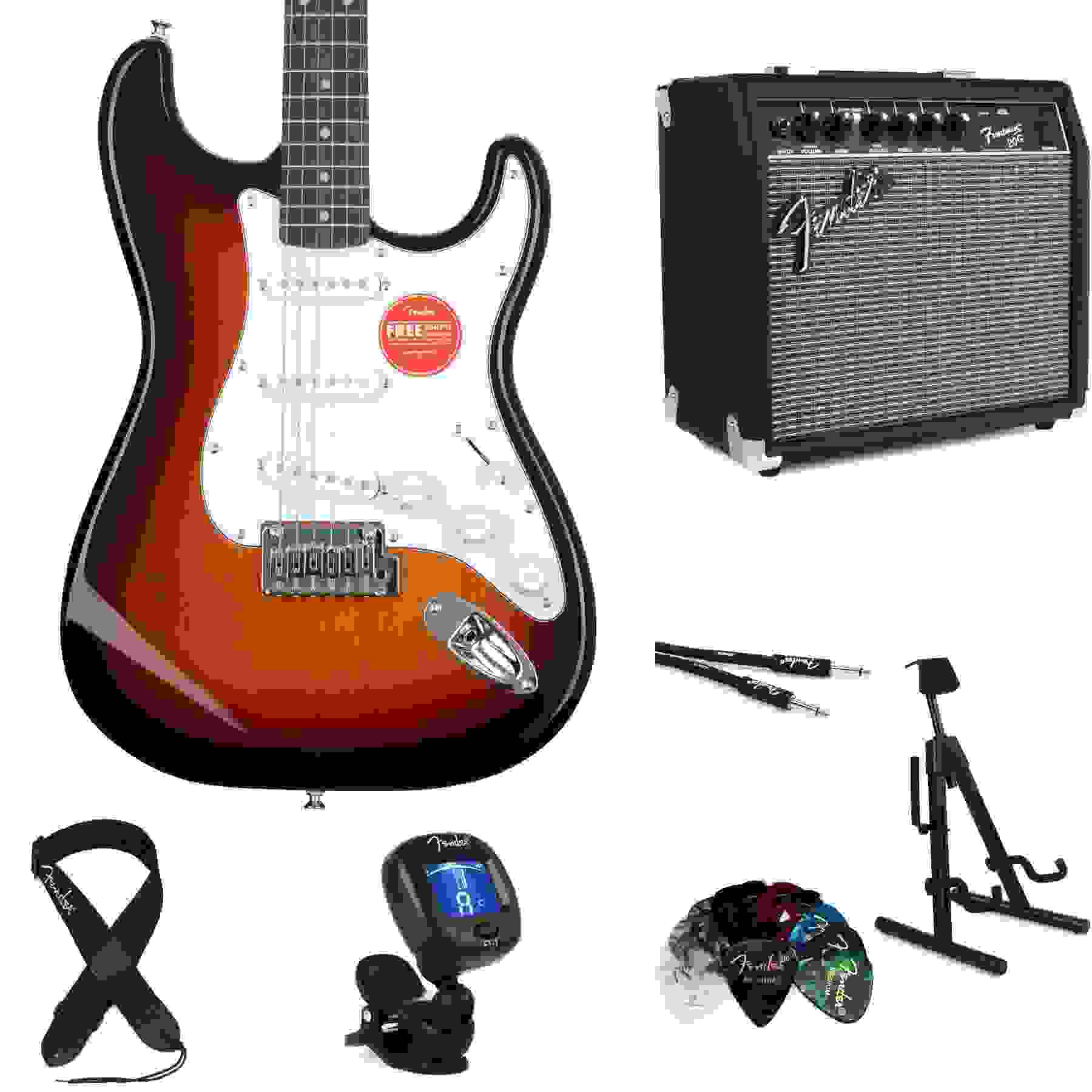 Squier Affinity Series Stratocaster Electric Guitar and Fender Frontman ...