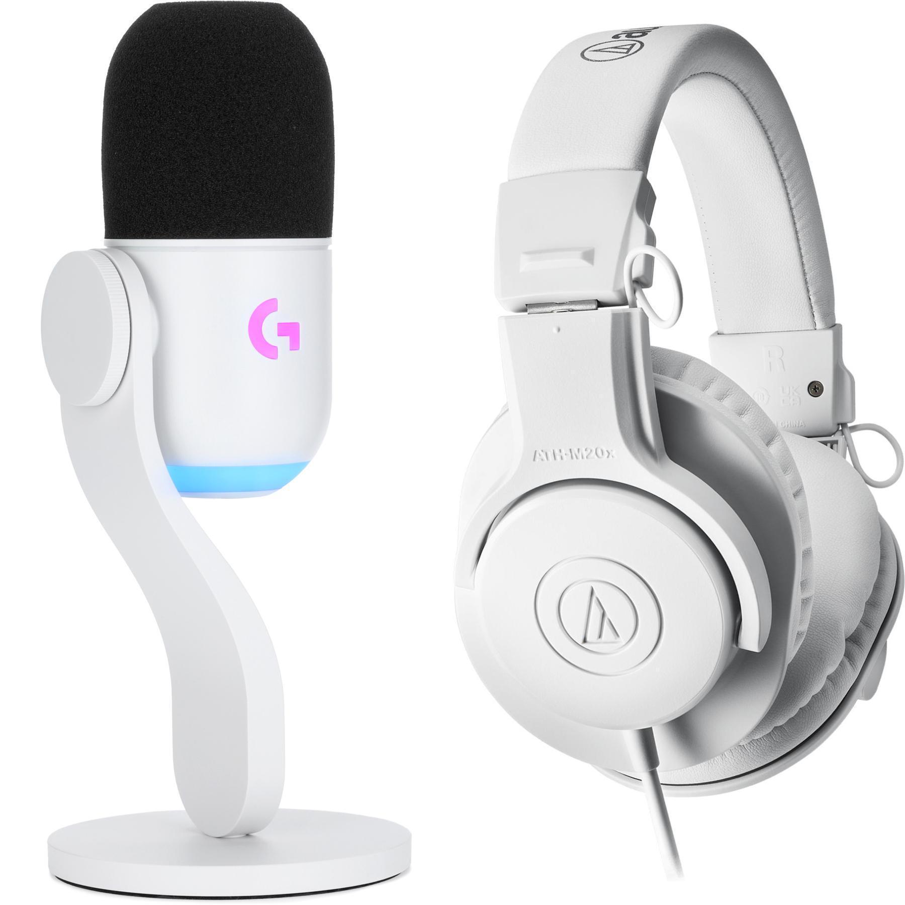Logitech Yeti GX Dynamic USB Gaming Microphone with Headphones - White ...