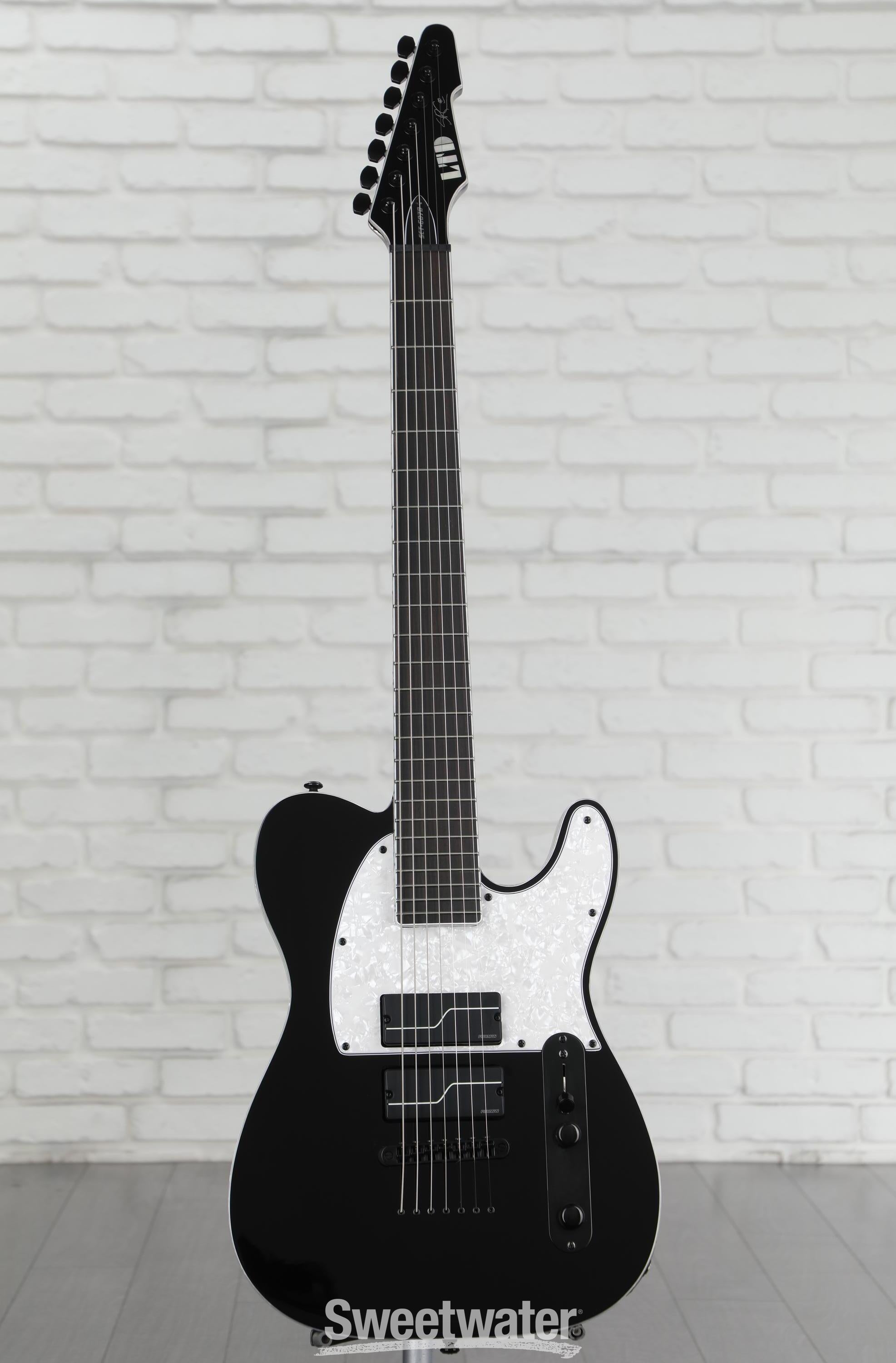 ESP LTD SCT-607B Stephen Carpenter Signature 7-string Baritone Electric Guitar - Black | Sweetwater