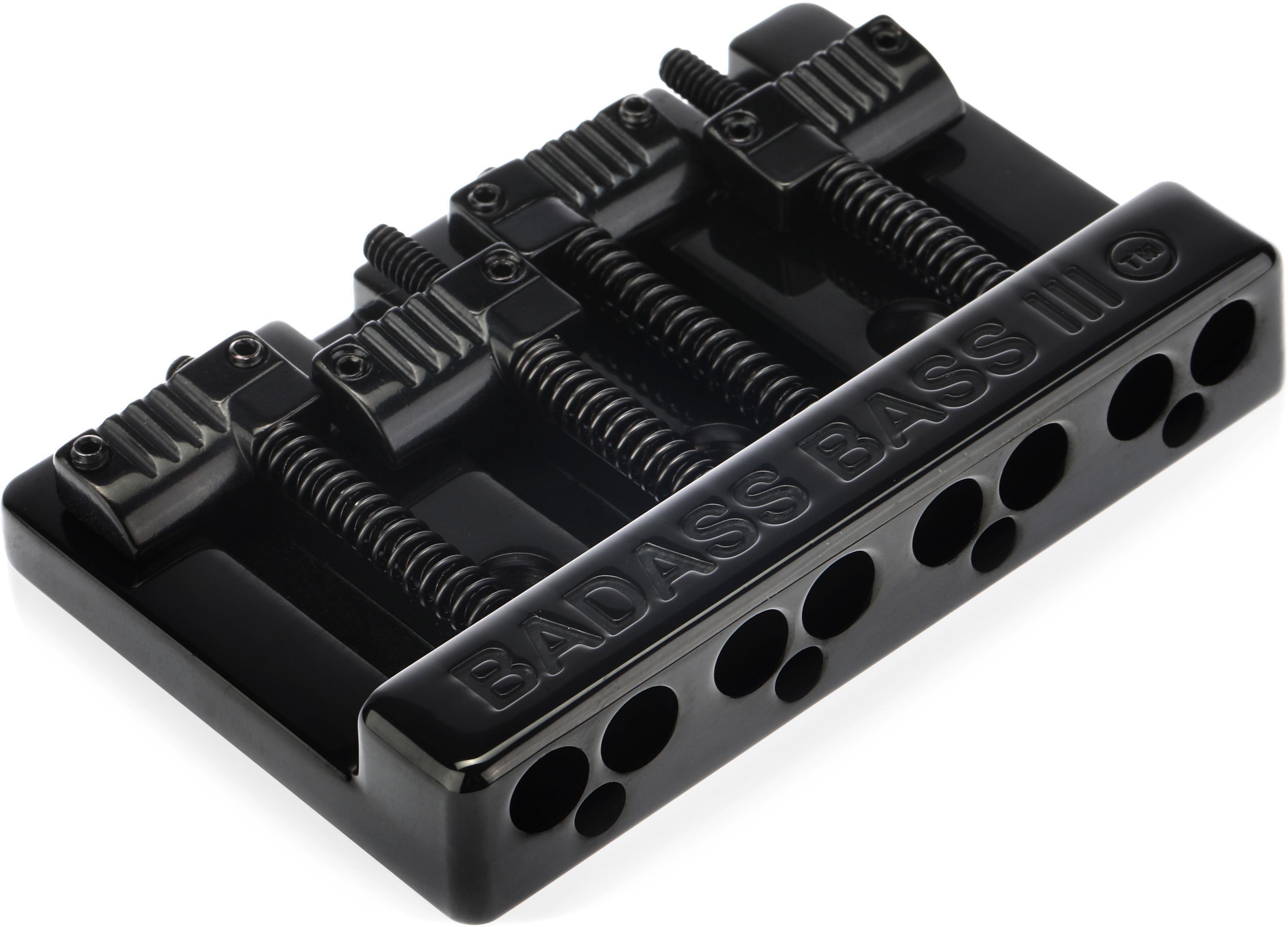 Leo Quan Badass III 4-String High-mass Bass Bridge - Black | Sweetwater