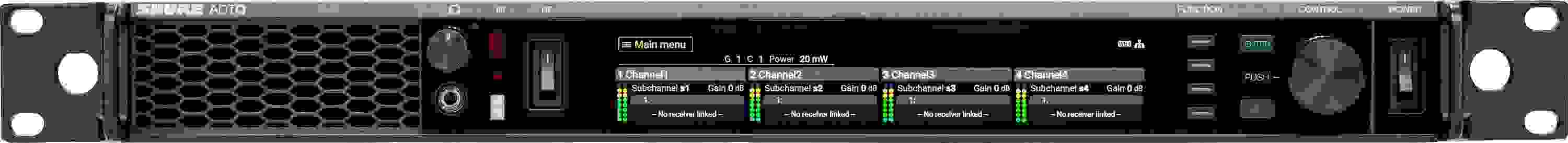 Shure ADTQ Axient Digital PSM Wireless Quad Transmitter - G57 Band (470-608MHz) | Sweetwater