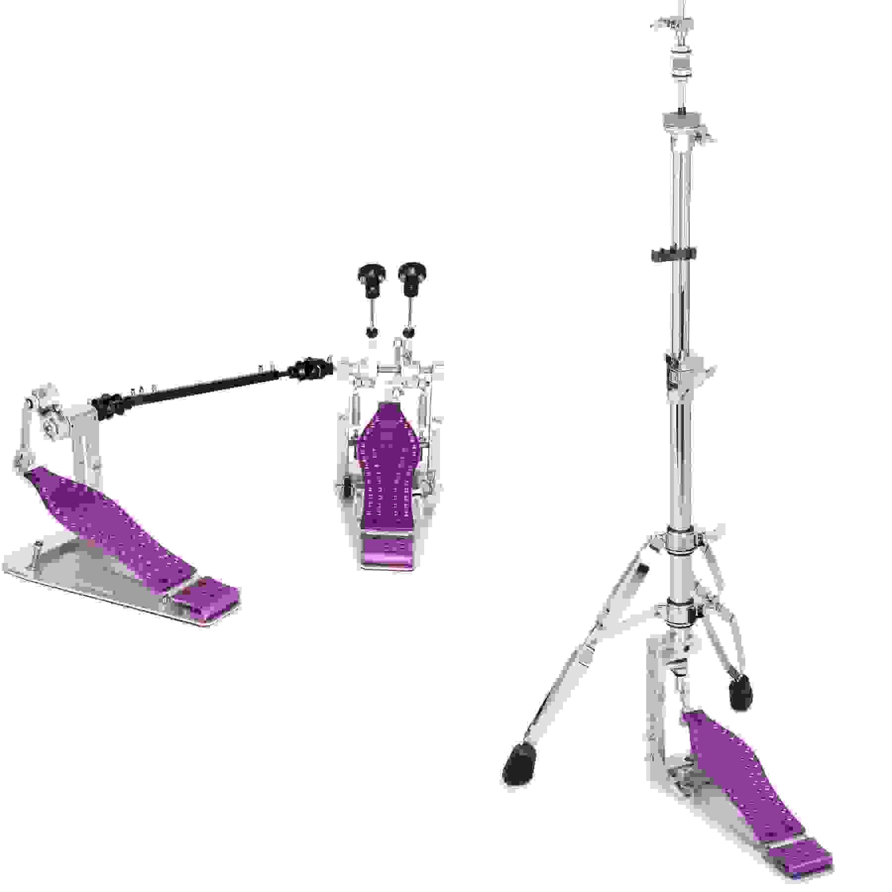 DW MDD Machined Direct-drive Double Bass Drum Pedal and High Hat Stand - Purple, Sweetwater ...