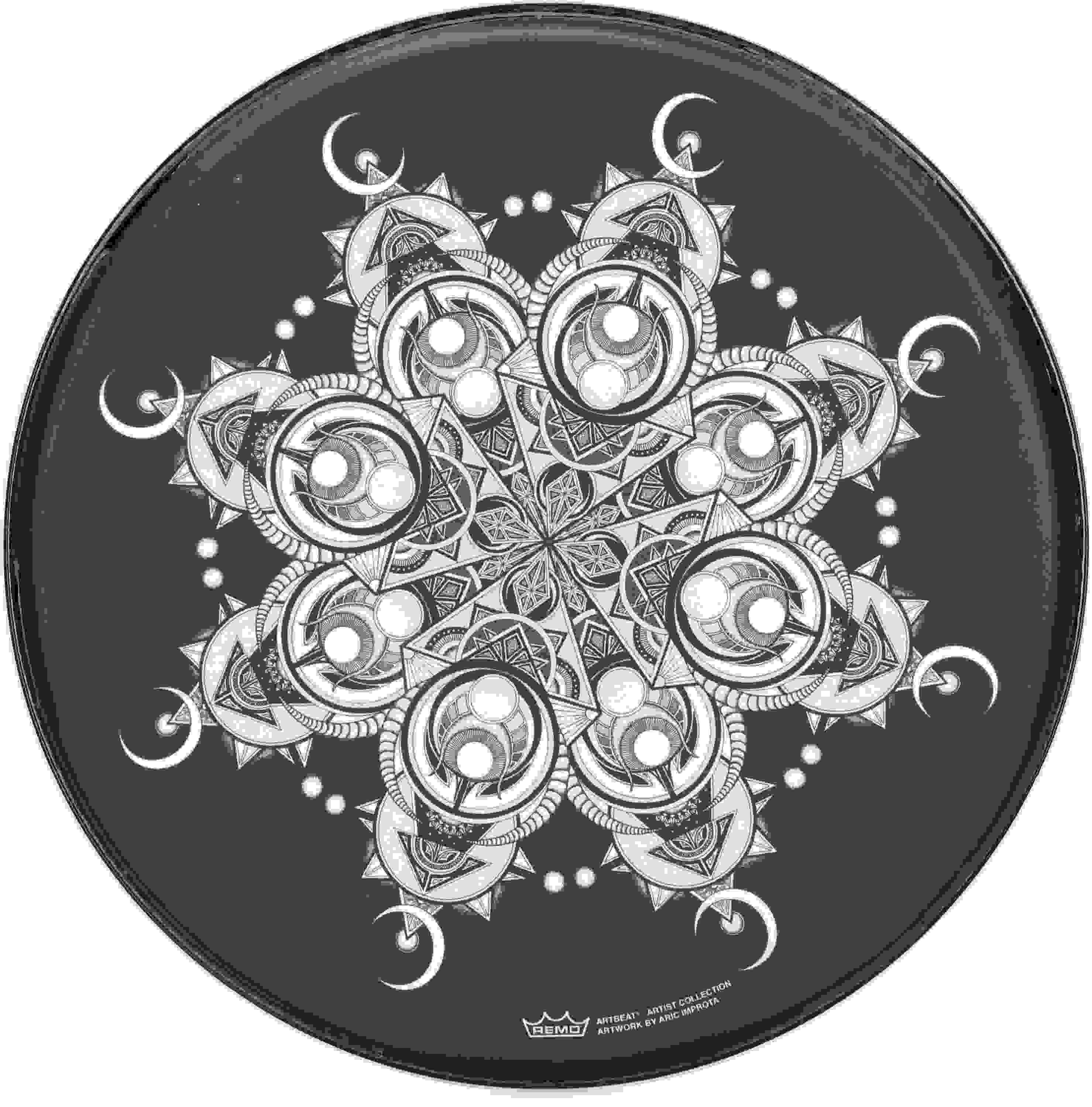 Remo ARTBEAT Artist Collection White Suede Emperor 14-inch Snare ...