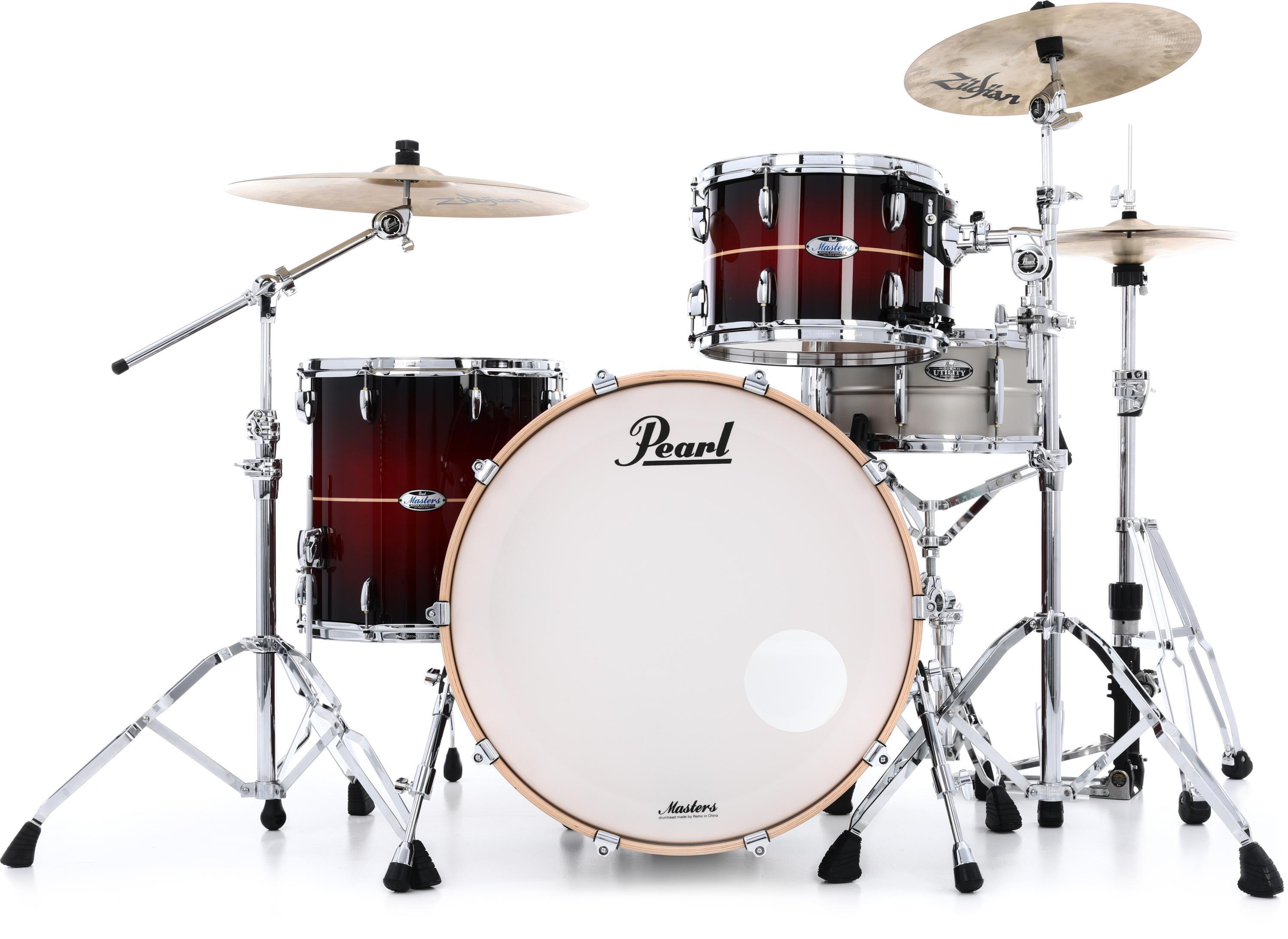 Pearl Masters Maple Complete MCT943XP/C 3-piece Shell Pack - Red Burst ...
