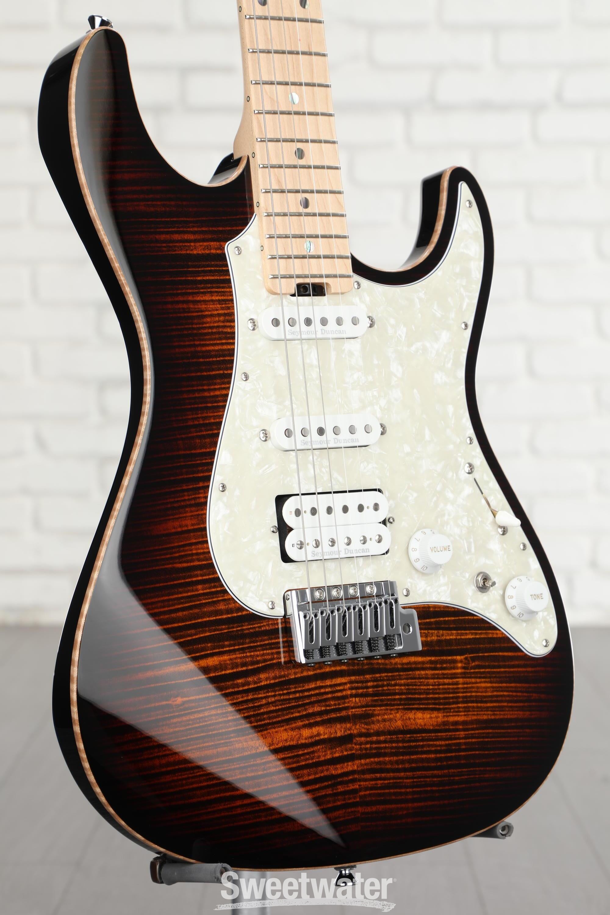 ESP Original Snapper CTM Electric Guitar - Tiger Eye Sunburst with ...