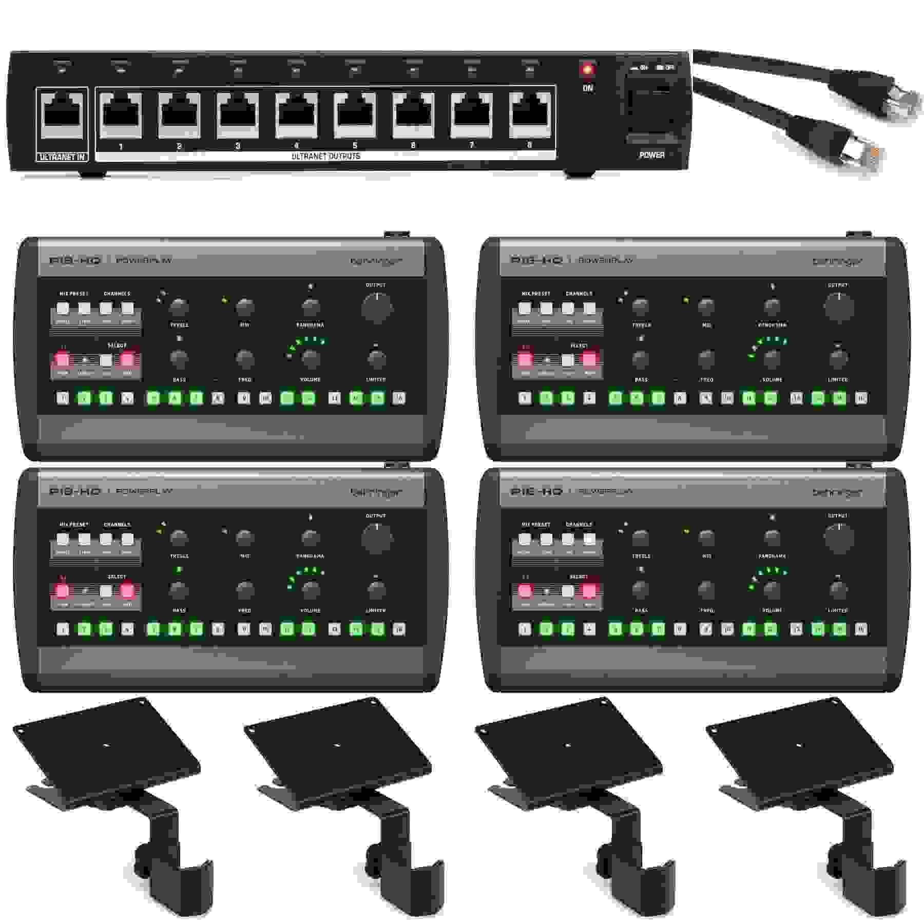 Behringer P16-HQ Personal Mixing System with P16D Distribution Module | Sweetwater