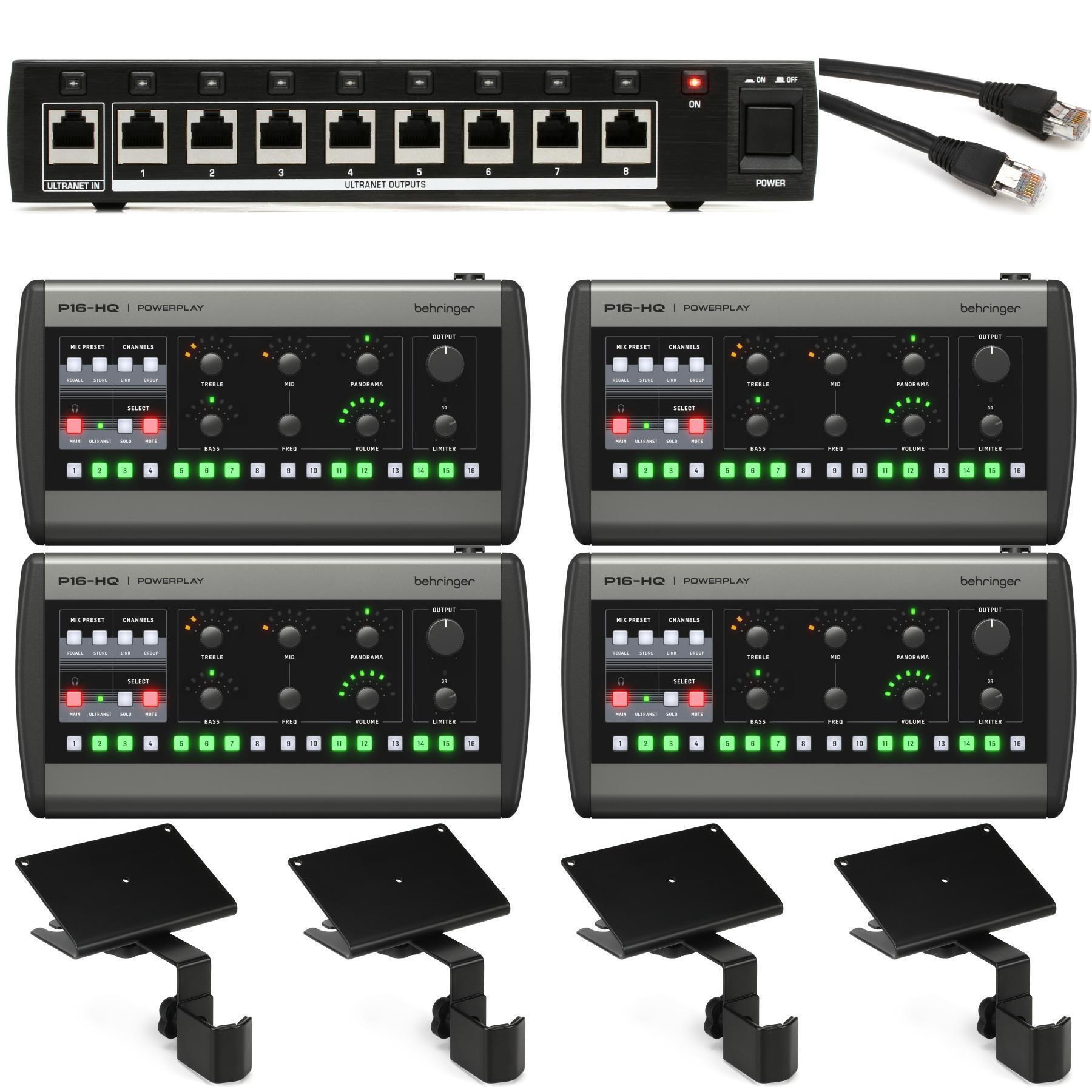 Behringer P16-HQ Personal Mixing System with P16D Distribution Module ...