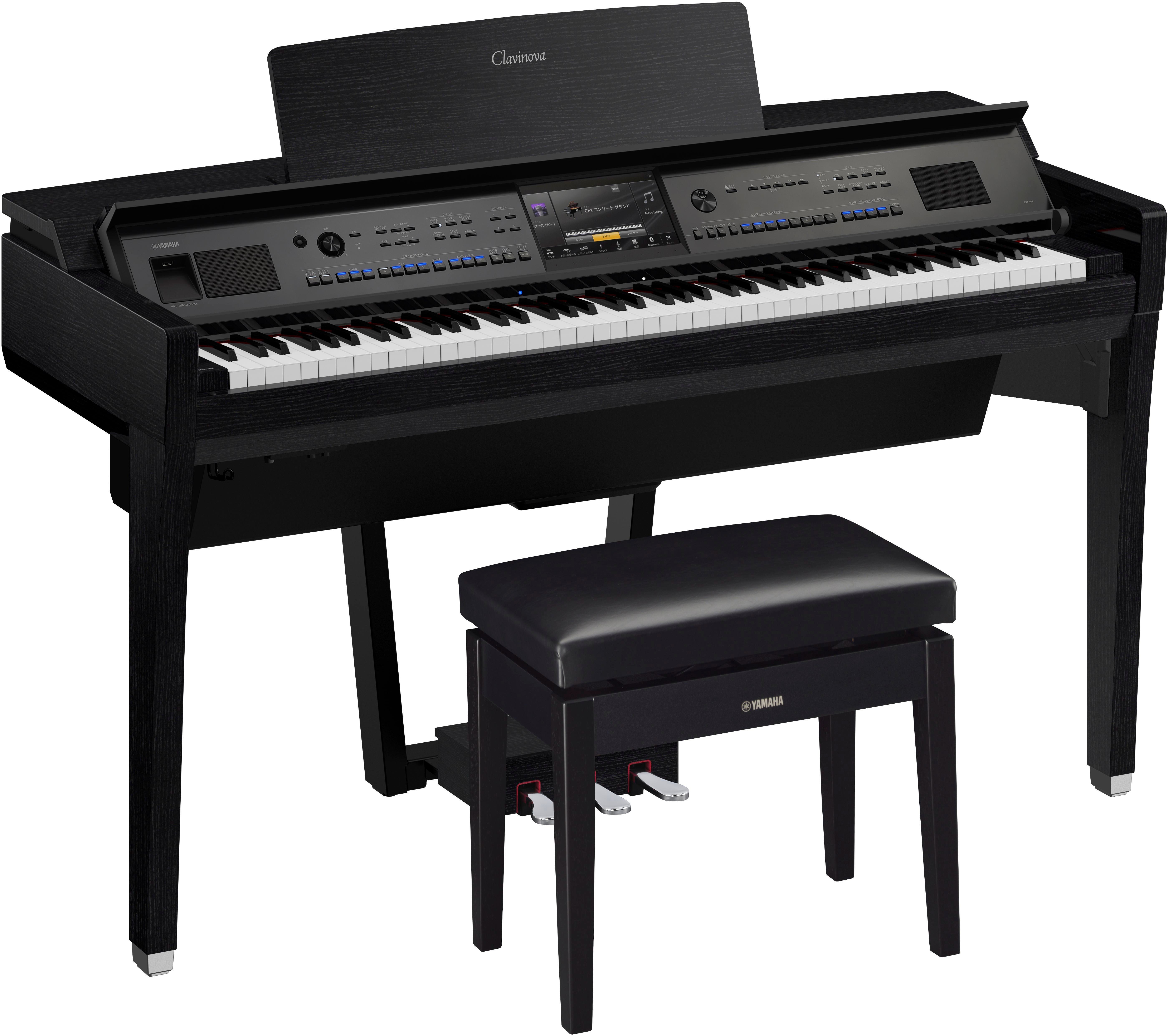 Yamaha Clavinova CVP-909 Digital Upright Piano with Bench - Matte Black ...